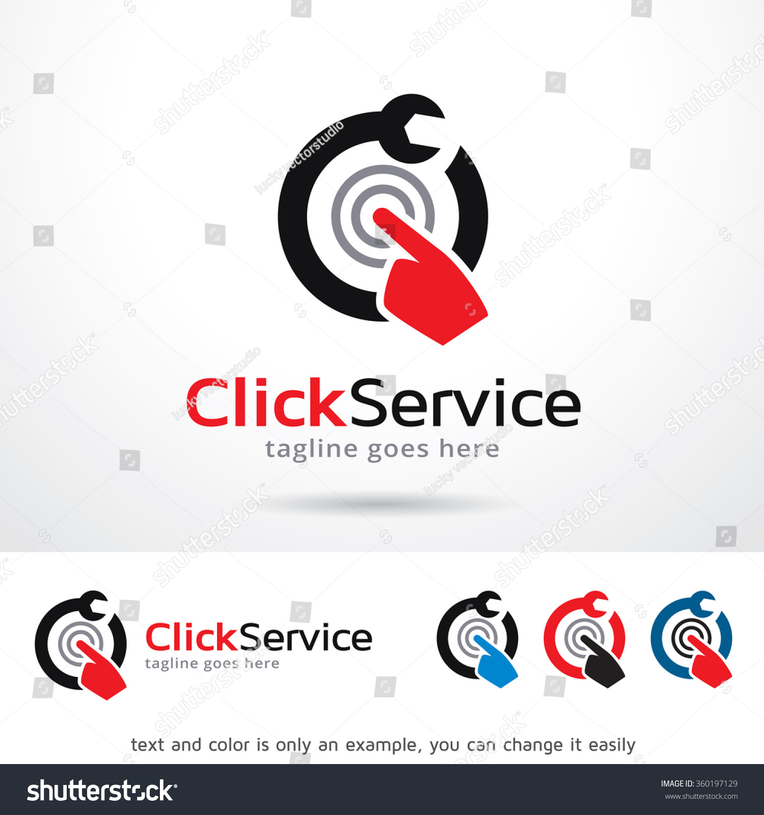 Click Service Logo Template Design Vector Stock Vector (Royalty Free ...
