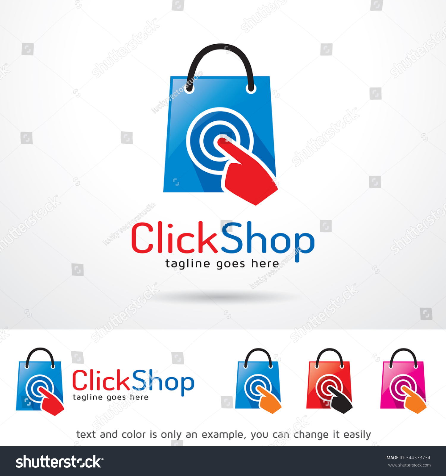Click Shop Logo Template Design Vector Stock Vector (Royalty Free ...