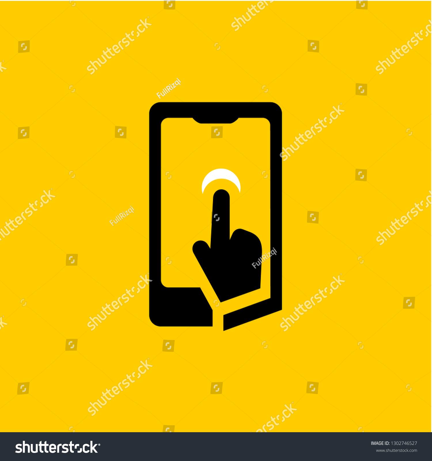 Click Touchscreen Logo Symbol Icon: vector de stock (libre de regalías ...