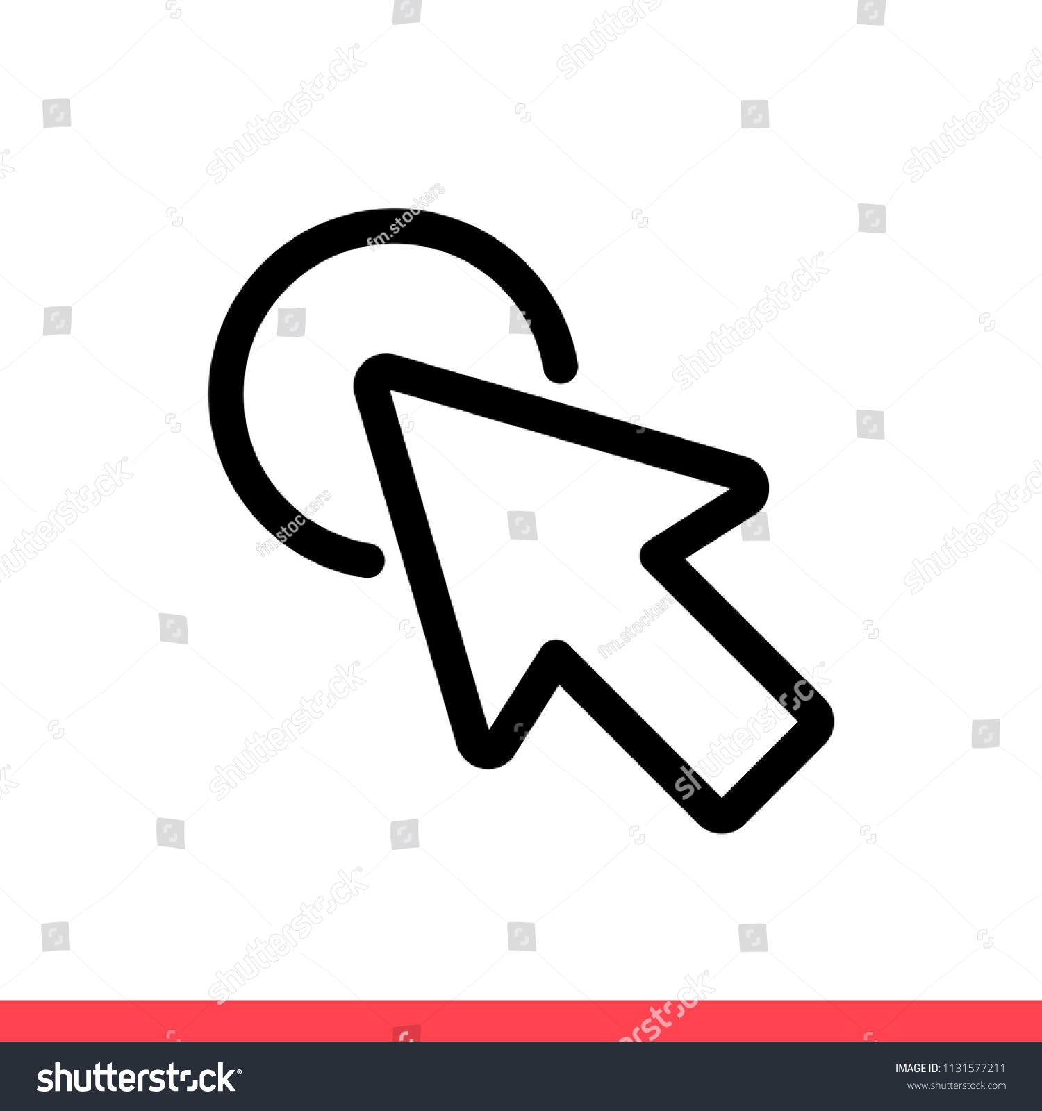 Click Vector Icon Cursor Arrow Symbol Stock Vector (Royalty Free ...