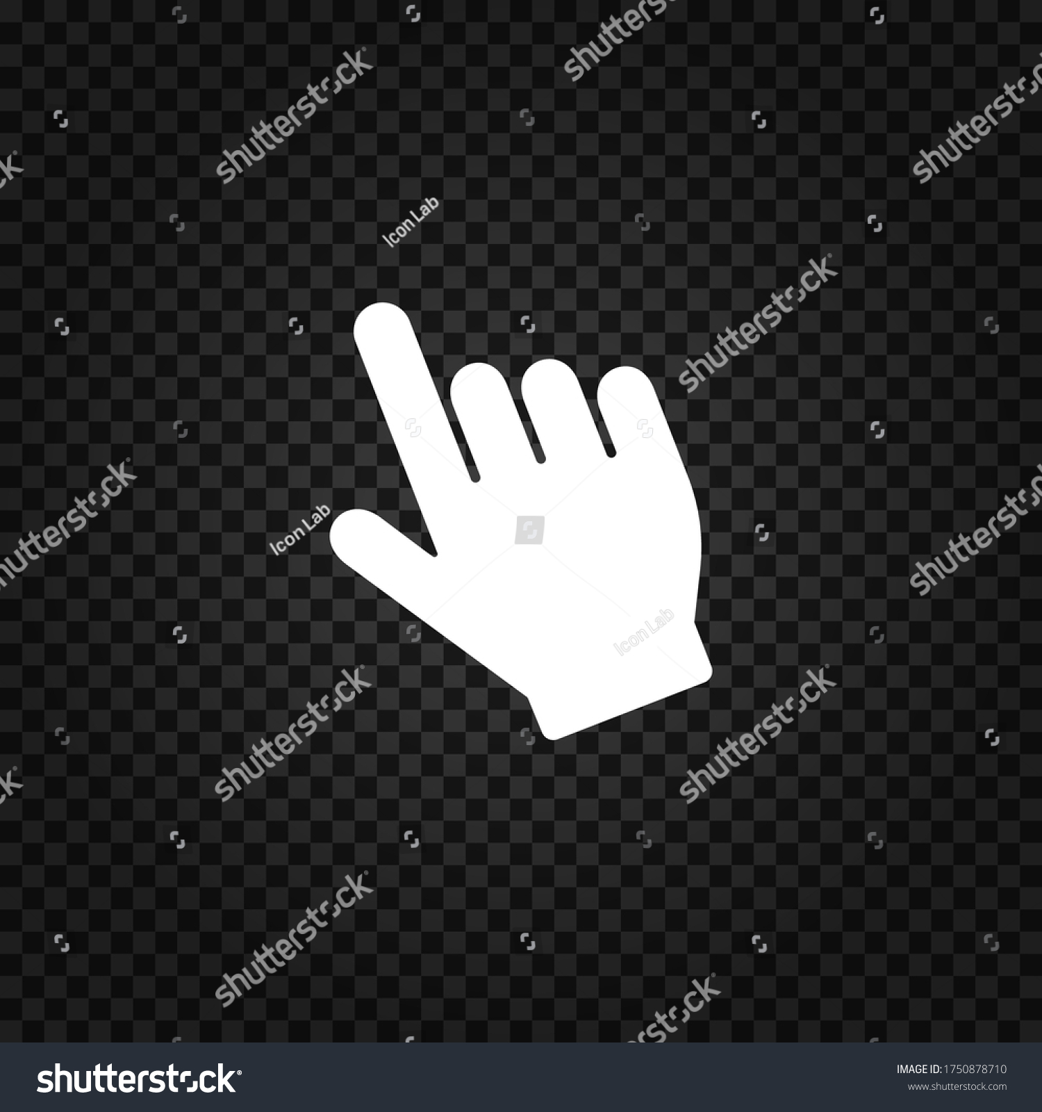 Clicking Hand Iconbutton Pressing Hand Illustration Stock Vector ...