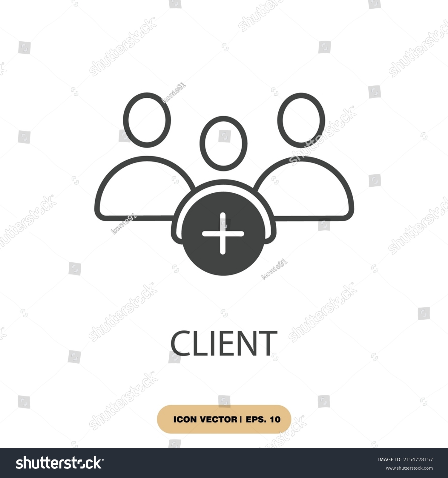 Client Icons Symbol Vector Elements Infographic Stock Vector (Royalty ...