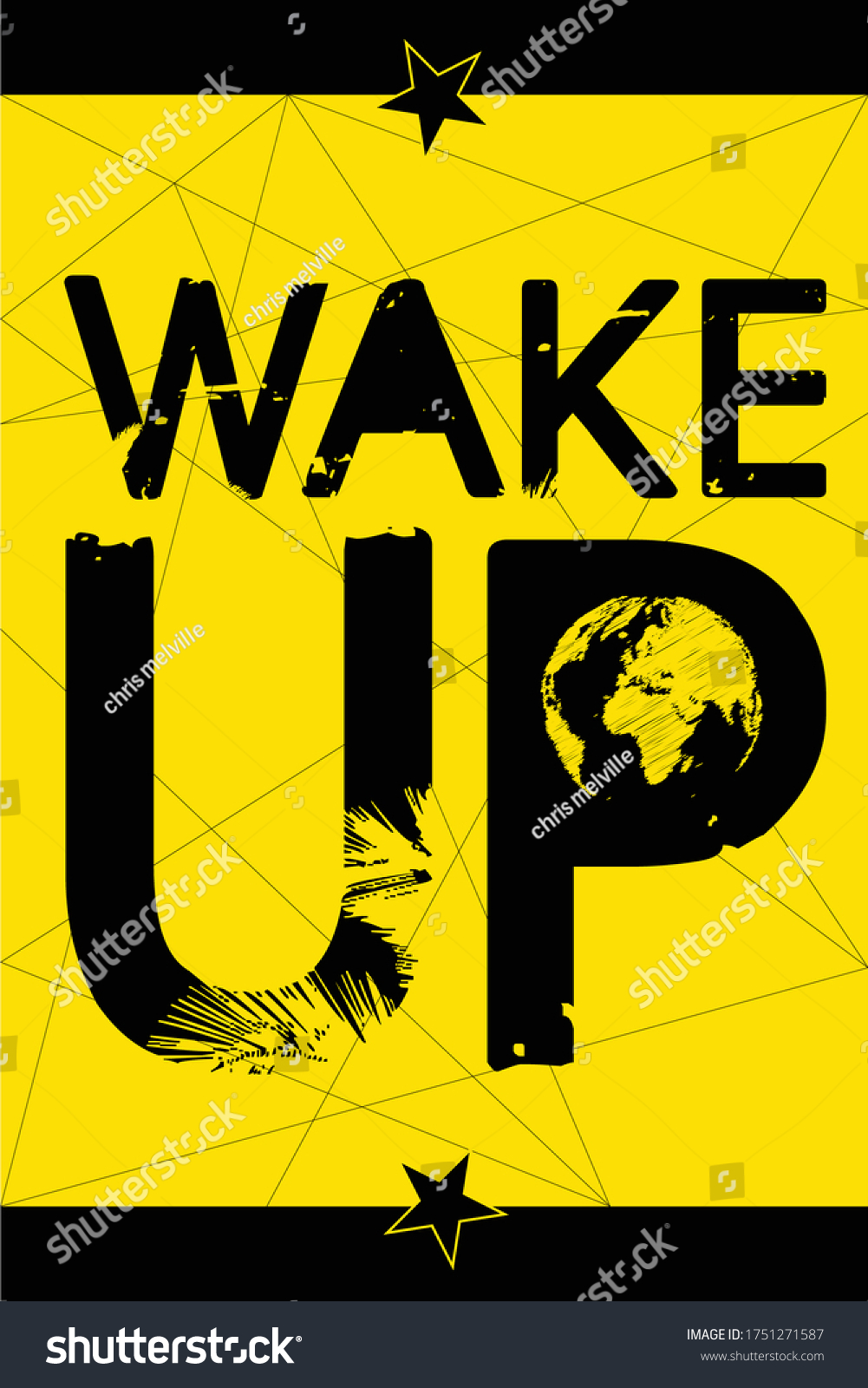 Climate Protest Poster Wake Stock Vector (Royalty Free) 1751271587
