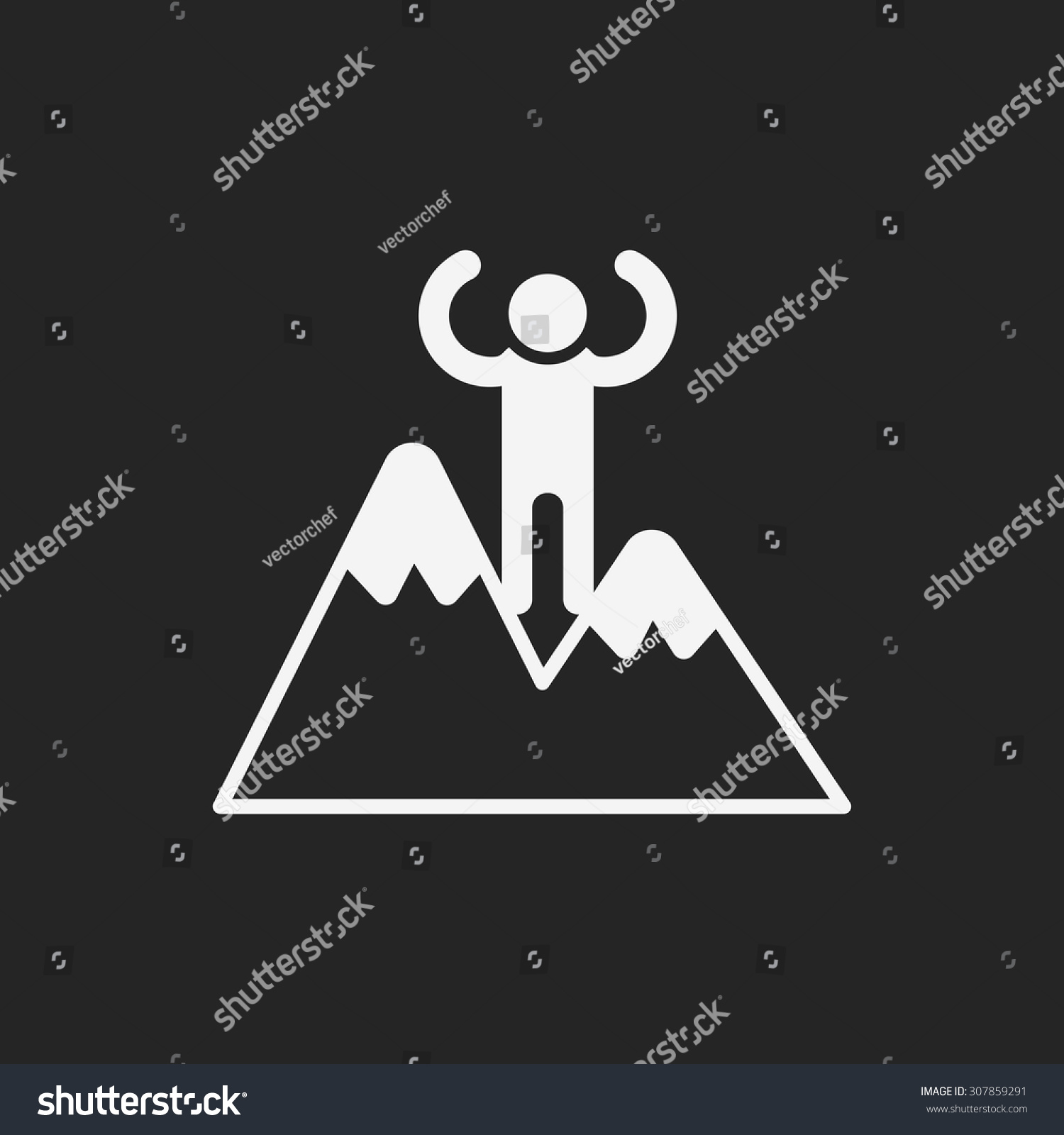 Climbing Icon Stock Vector 307859291 - Shutterstock