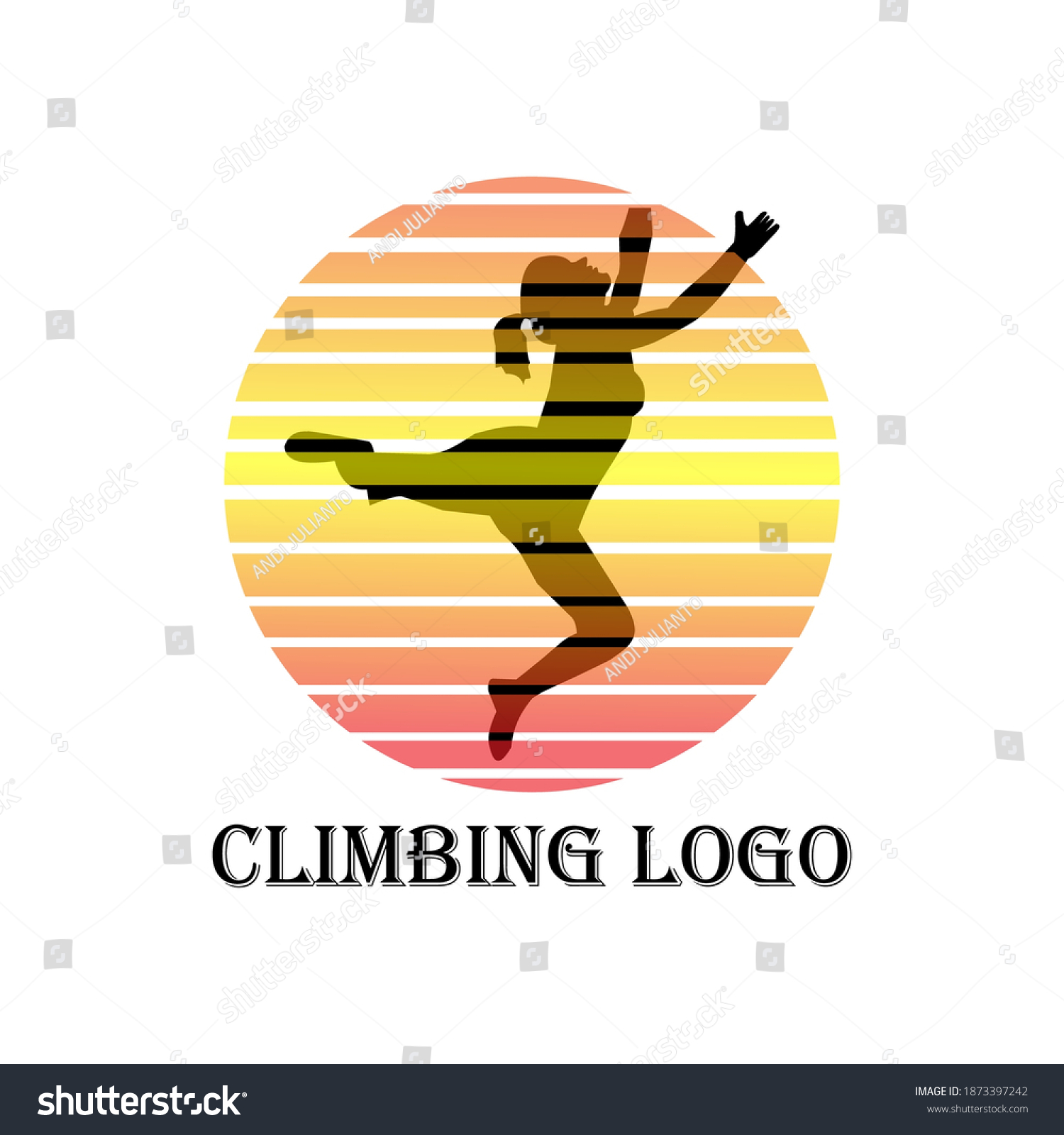 Climbing Logo Design Concept Template Stock Vector (Royalty Free ...
