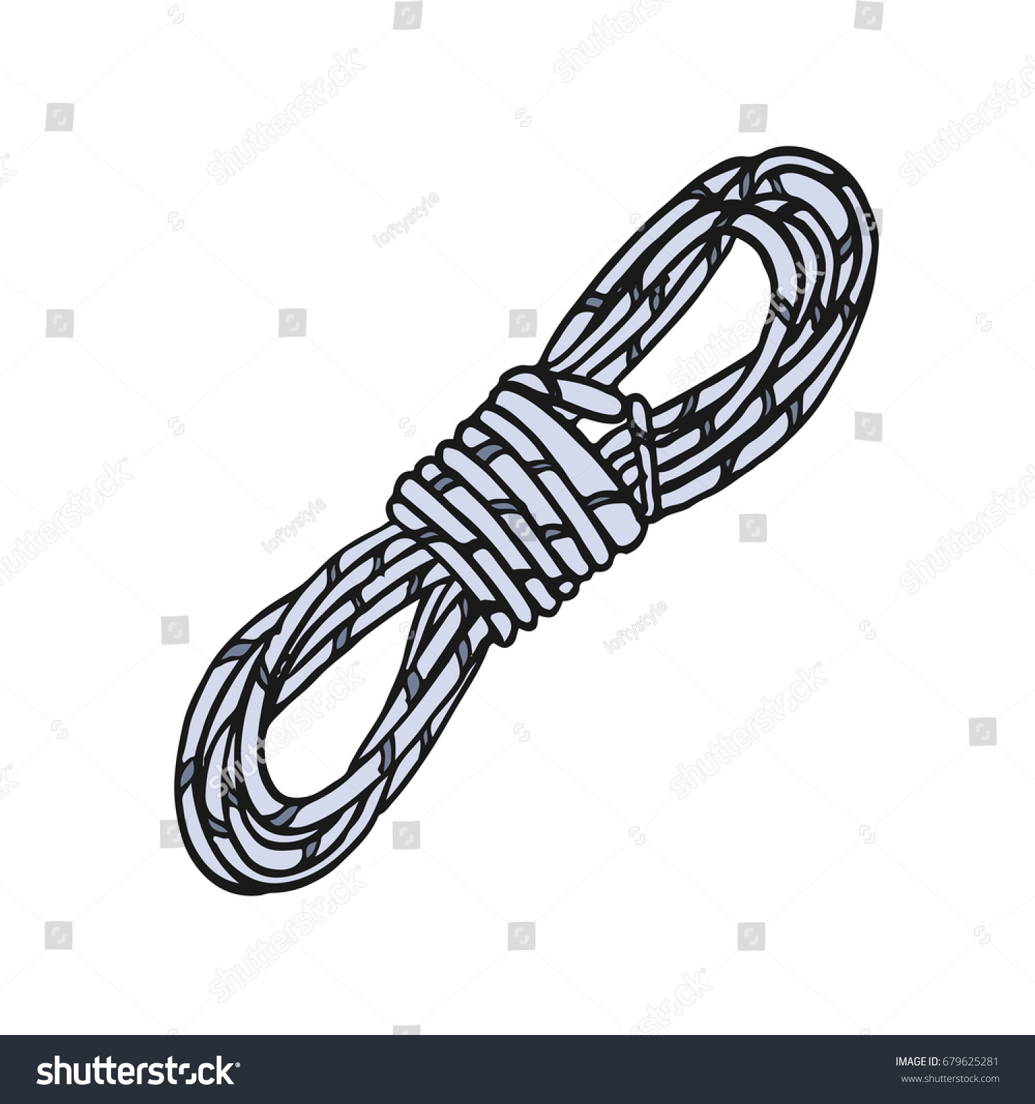Climbing Rope Isolated Vector Stock Vector (Royalty Free) 679625281