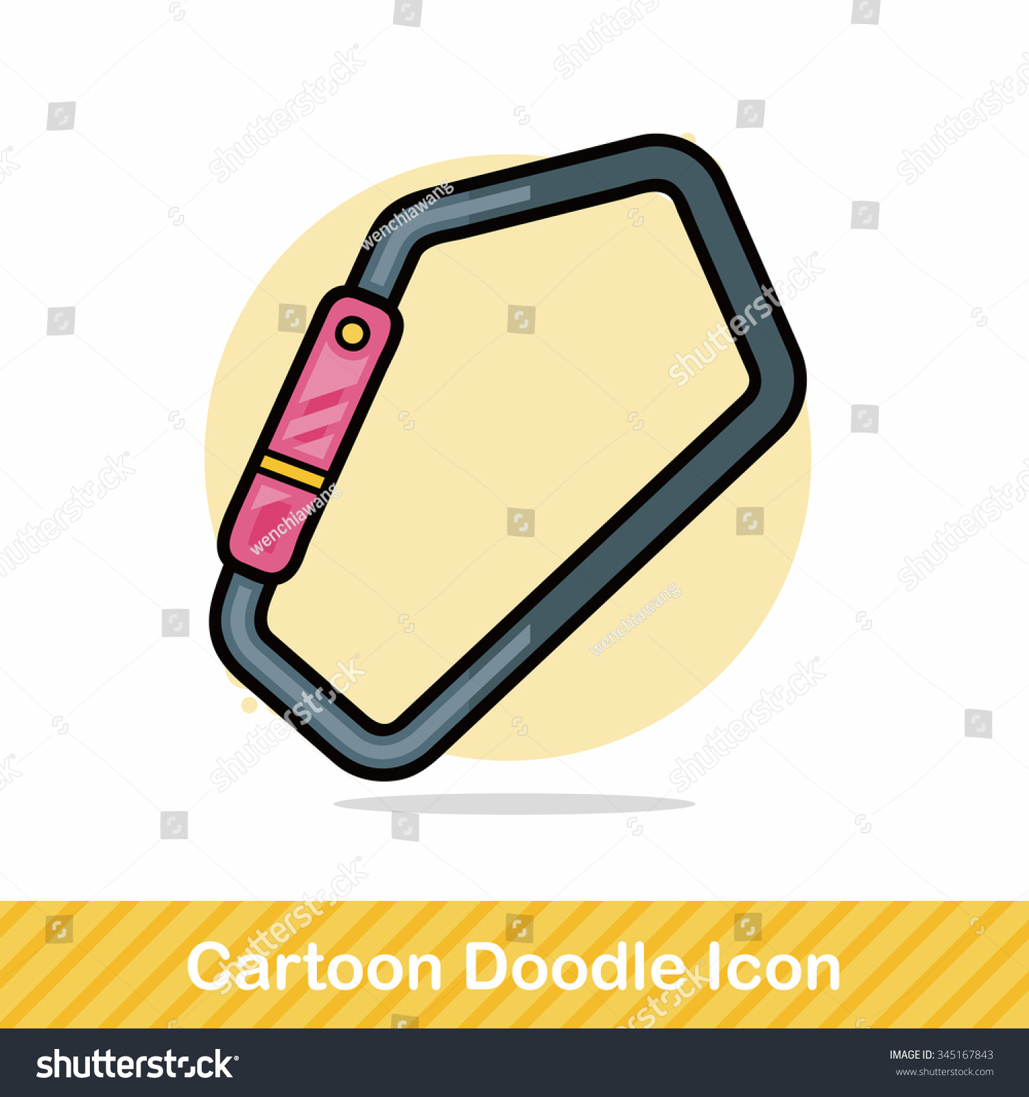 Climbing Safety Lock Doodle Stock Vector (Royalty Free) 345167843