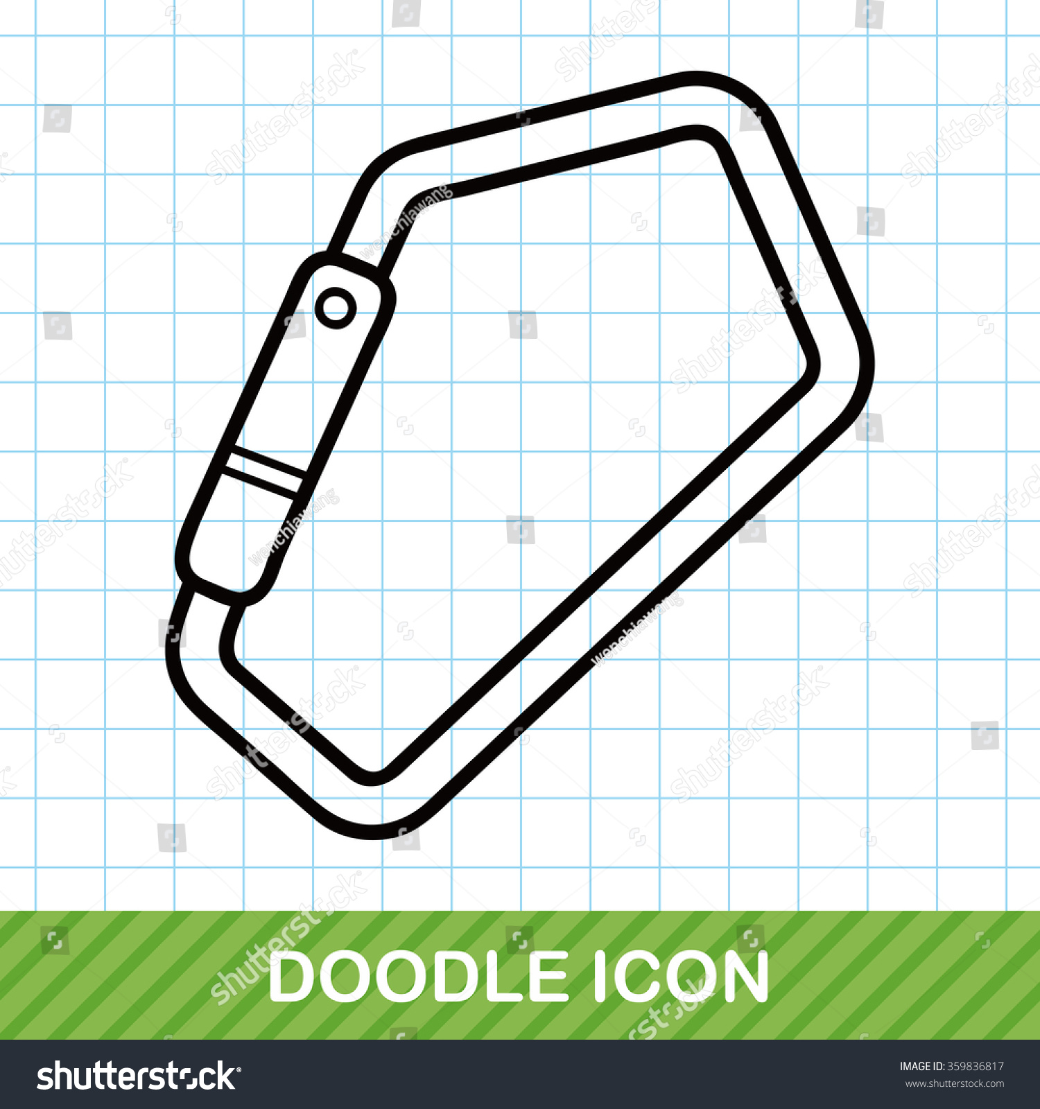 Climbing Safety Lock Doodle Stock Vector (Royalty Free) 359836817 ...