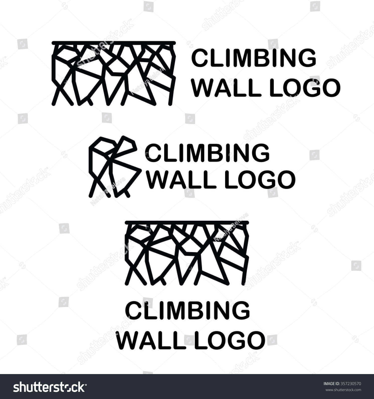Climbing Wall Logo Stock Vector (Royalty Free) 357230570 | Shutterstock