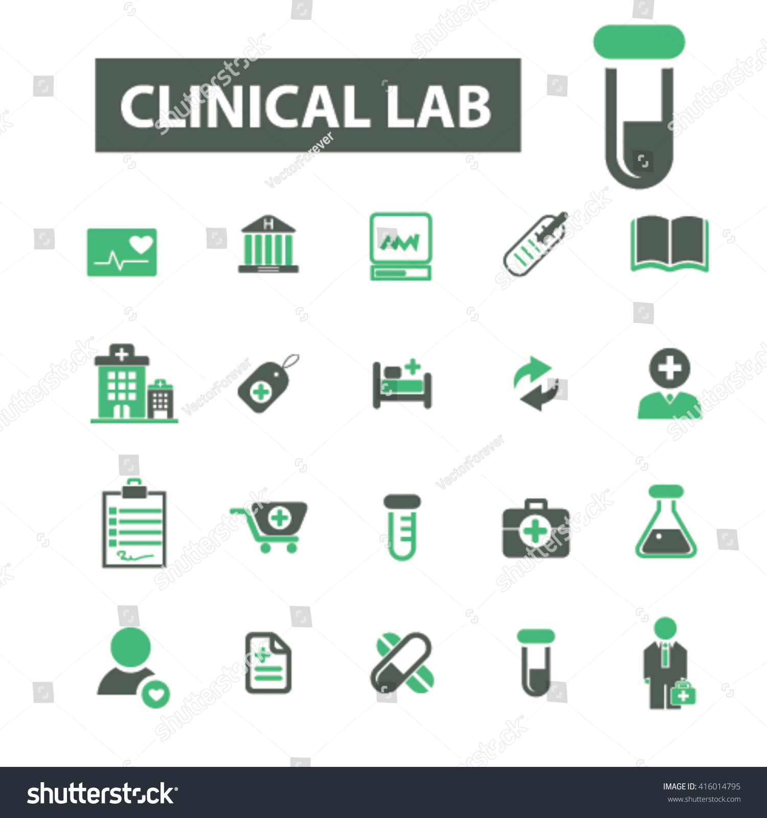 Clinical Lab Icons Stock Vector (Royalty Free) 416014795 | Shutterstock