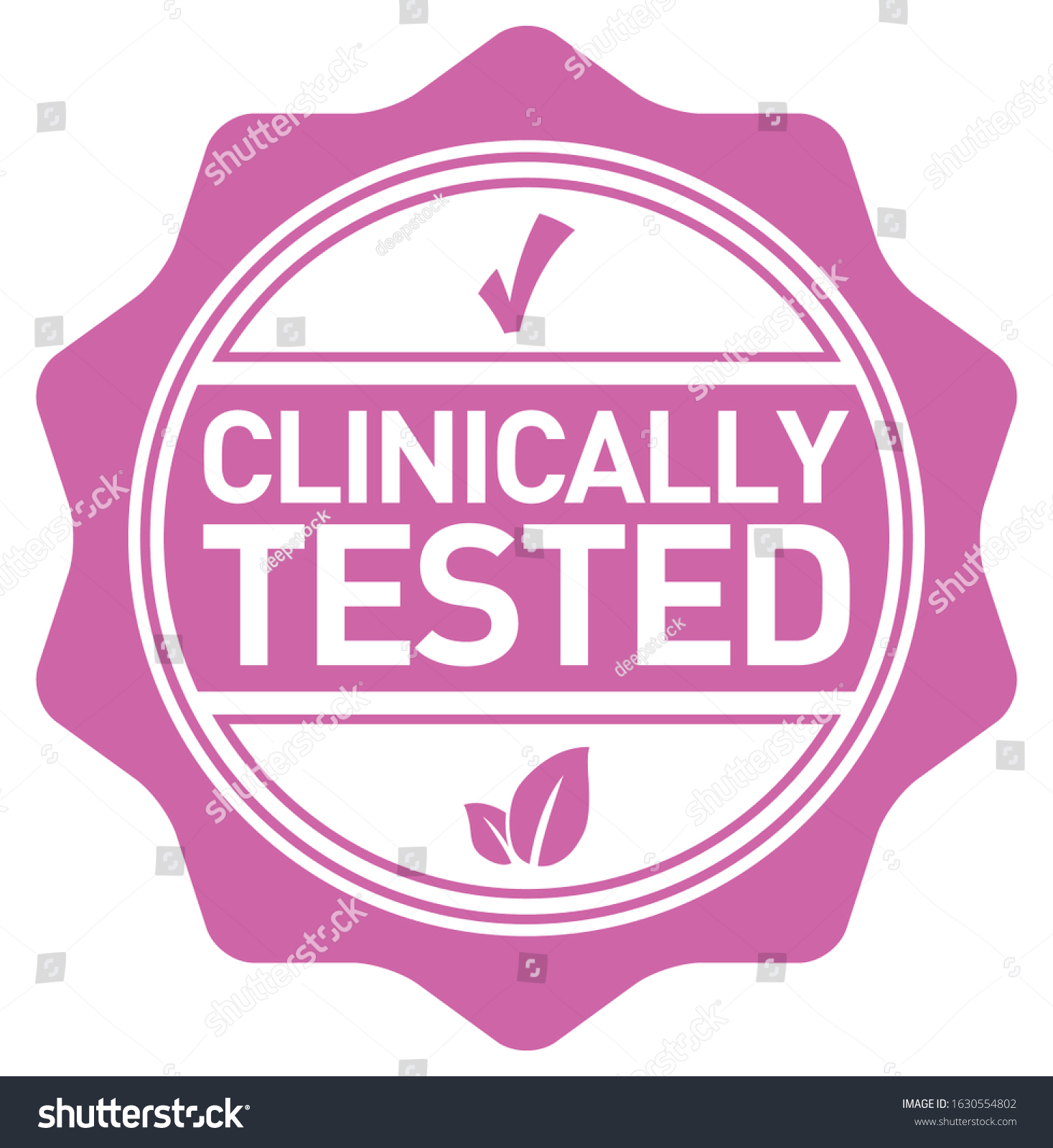 Clinically Tested Vector Pink Stamp: vector de stock (libre de regalías ...