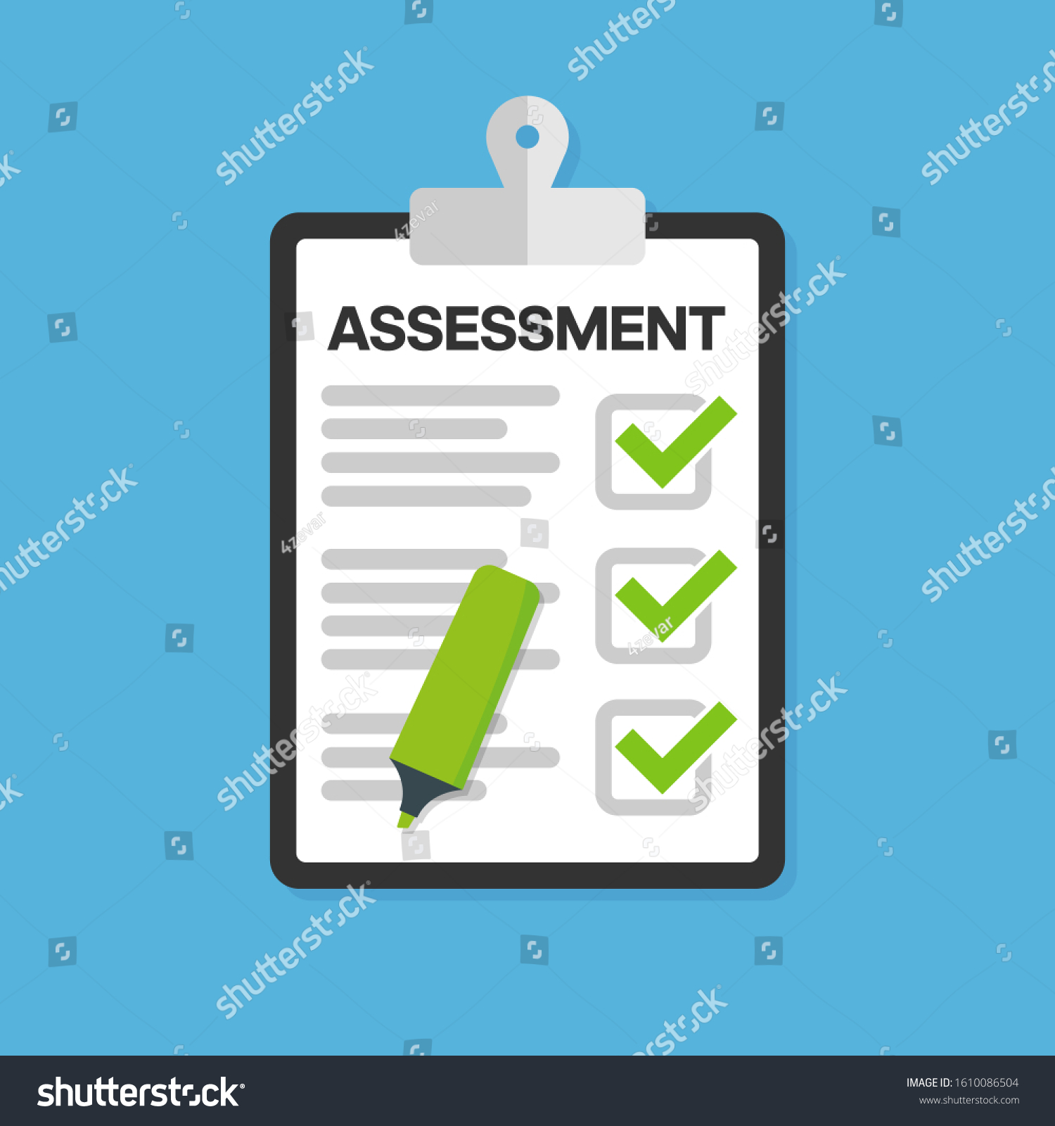 Clipboard Checklist Assessment Vector Illustration Stock Vector ...