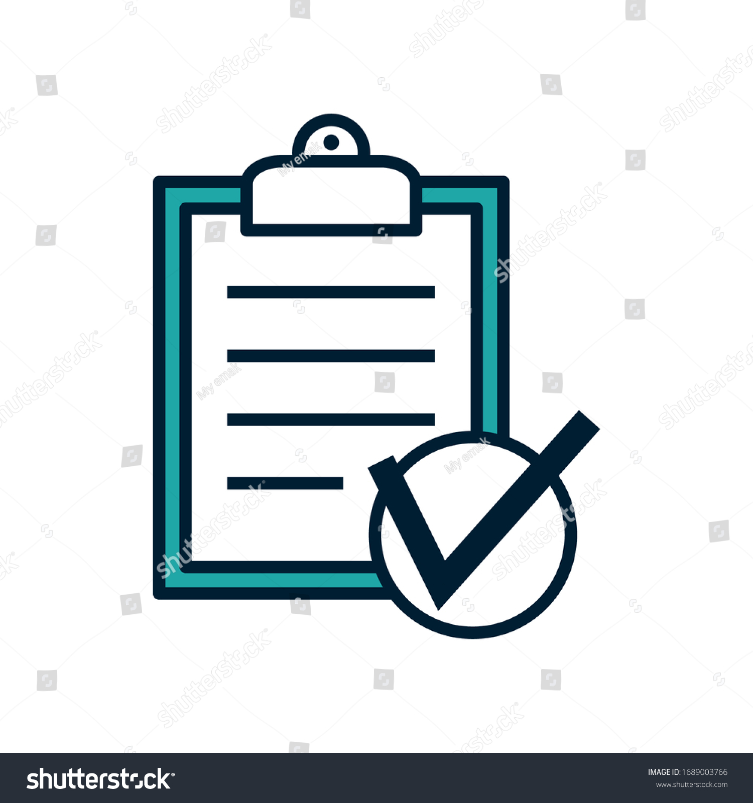 Clipboard List Check Mark Icon Vector: vetor stock (livre de direitos ...