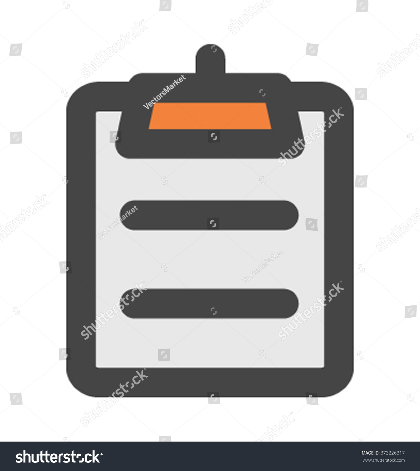 Clipboard Vector Illustration Stock Vector (Royalty Free) 373226317 ...