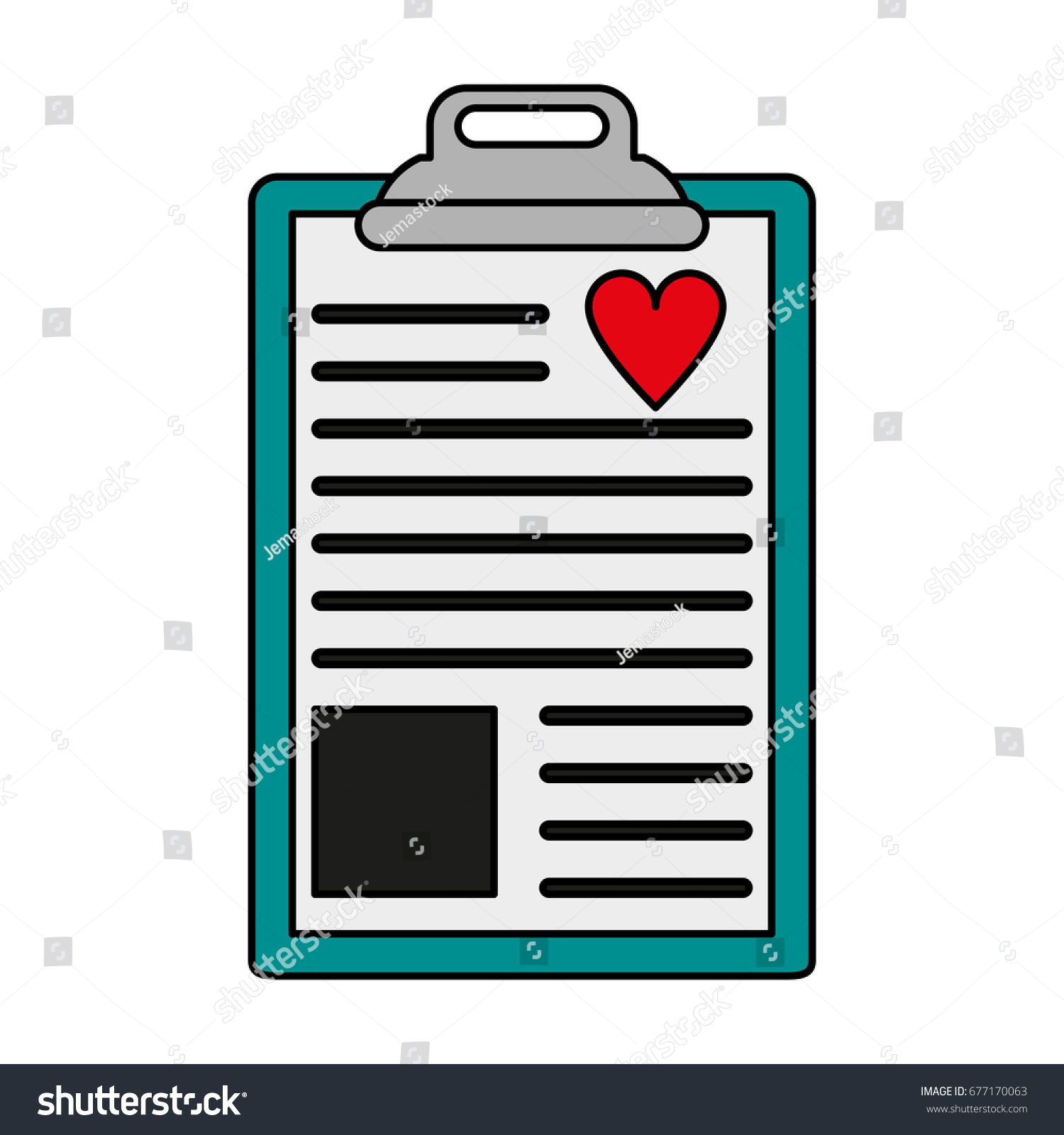 Clipboard Vector Illustration Stock Vector (Royalty Free) 677170063 ...