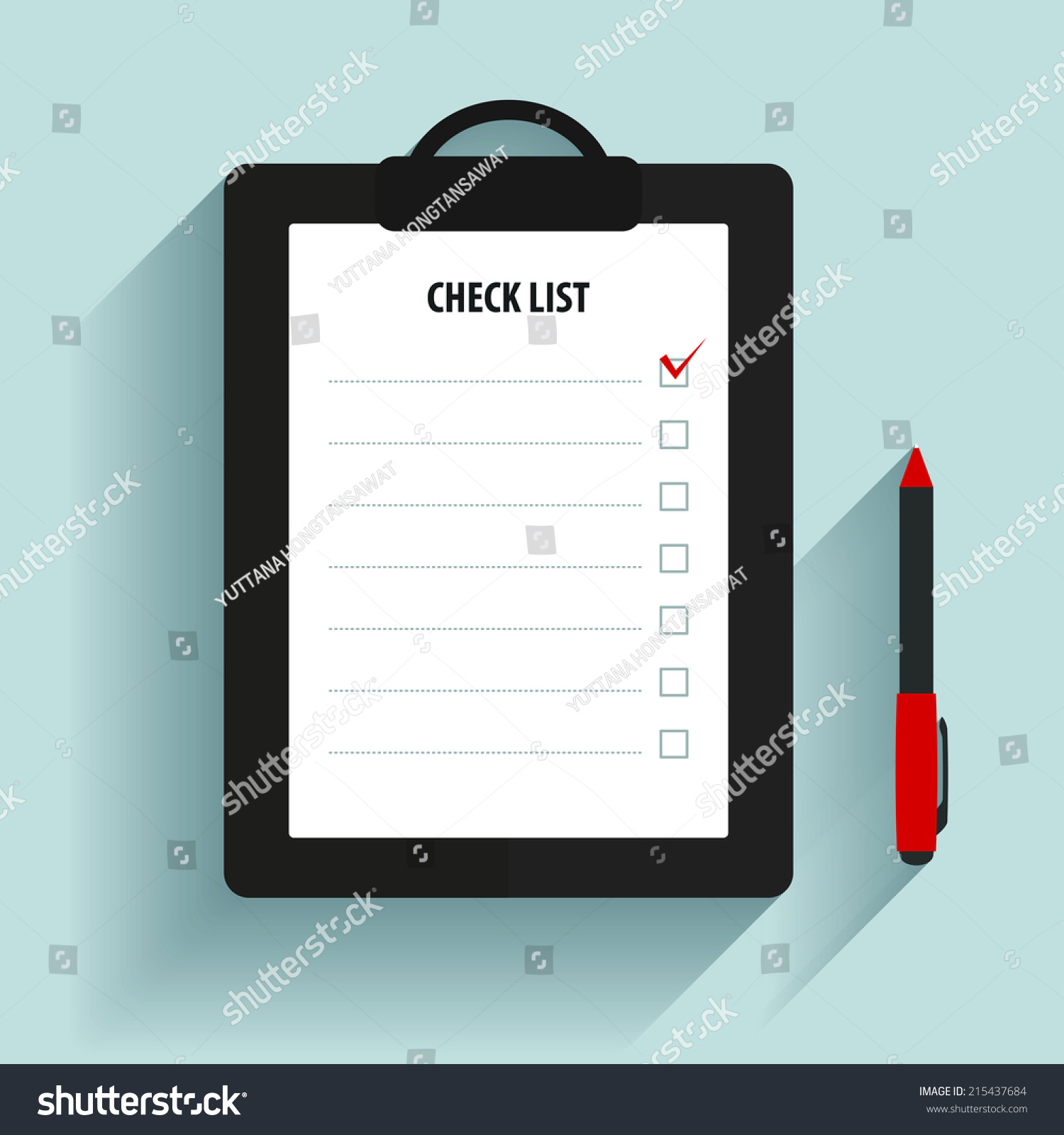 Clipboard Check List Stock Vector (Royalty Free) 215437684 | Shutterstock