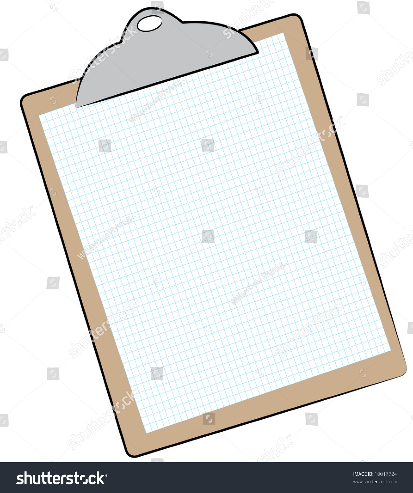 Clipboard Graph Paper Attached Vector Stock Vector (Royalty Free ...
