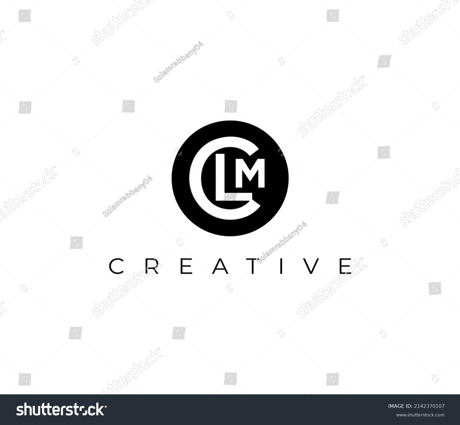 Clm Creative Logo Design Concept C Stock Vector (Royalty Free ...