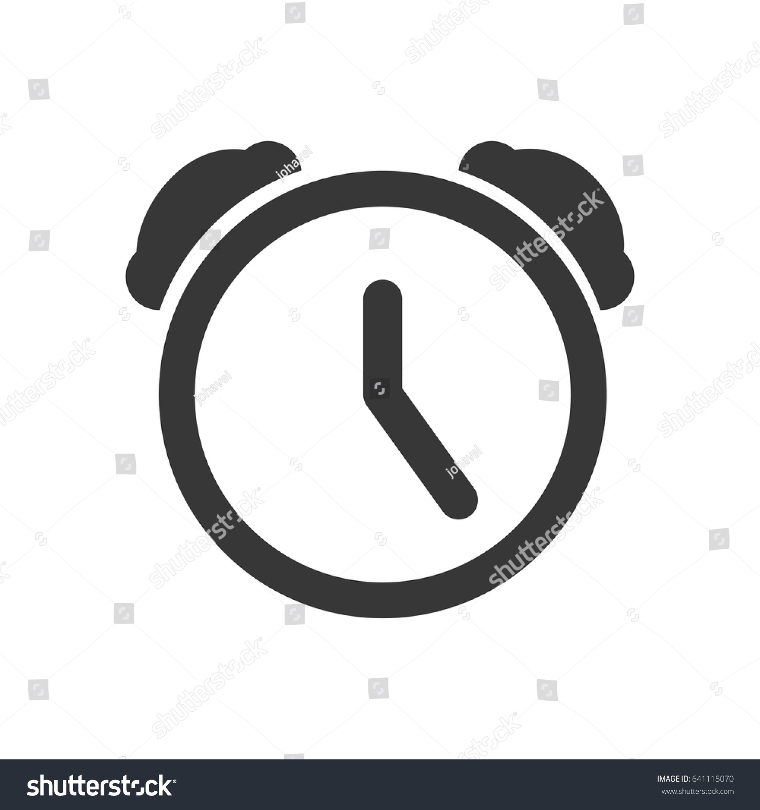 Clock Alarm Pictogram Stock Vector (Royalty Free) 641115070