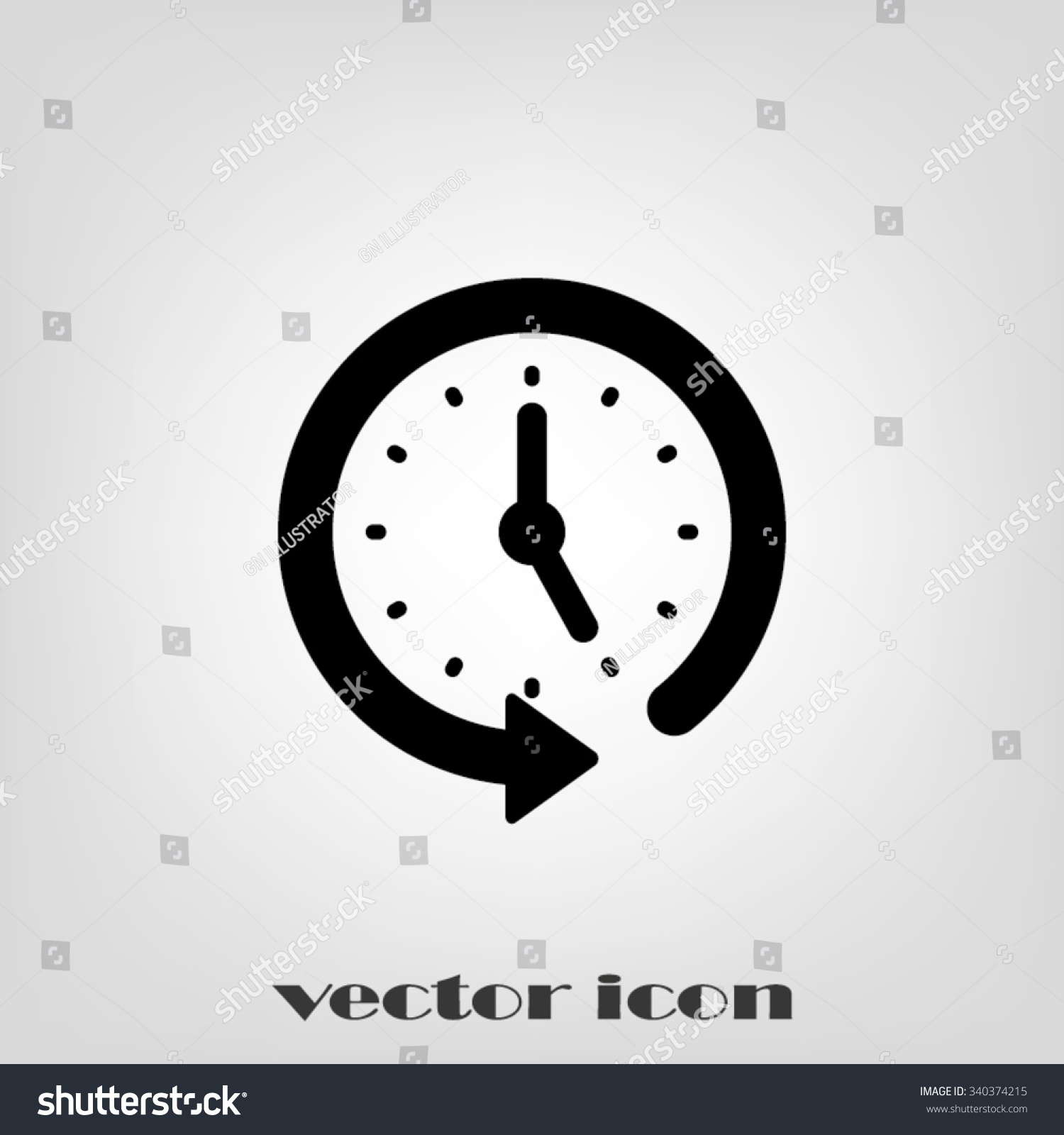 Clock Arrow Stock Vector (Royalty Free) 340374215 | Shutterstock