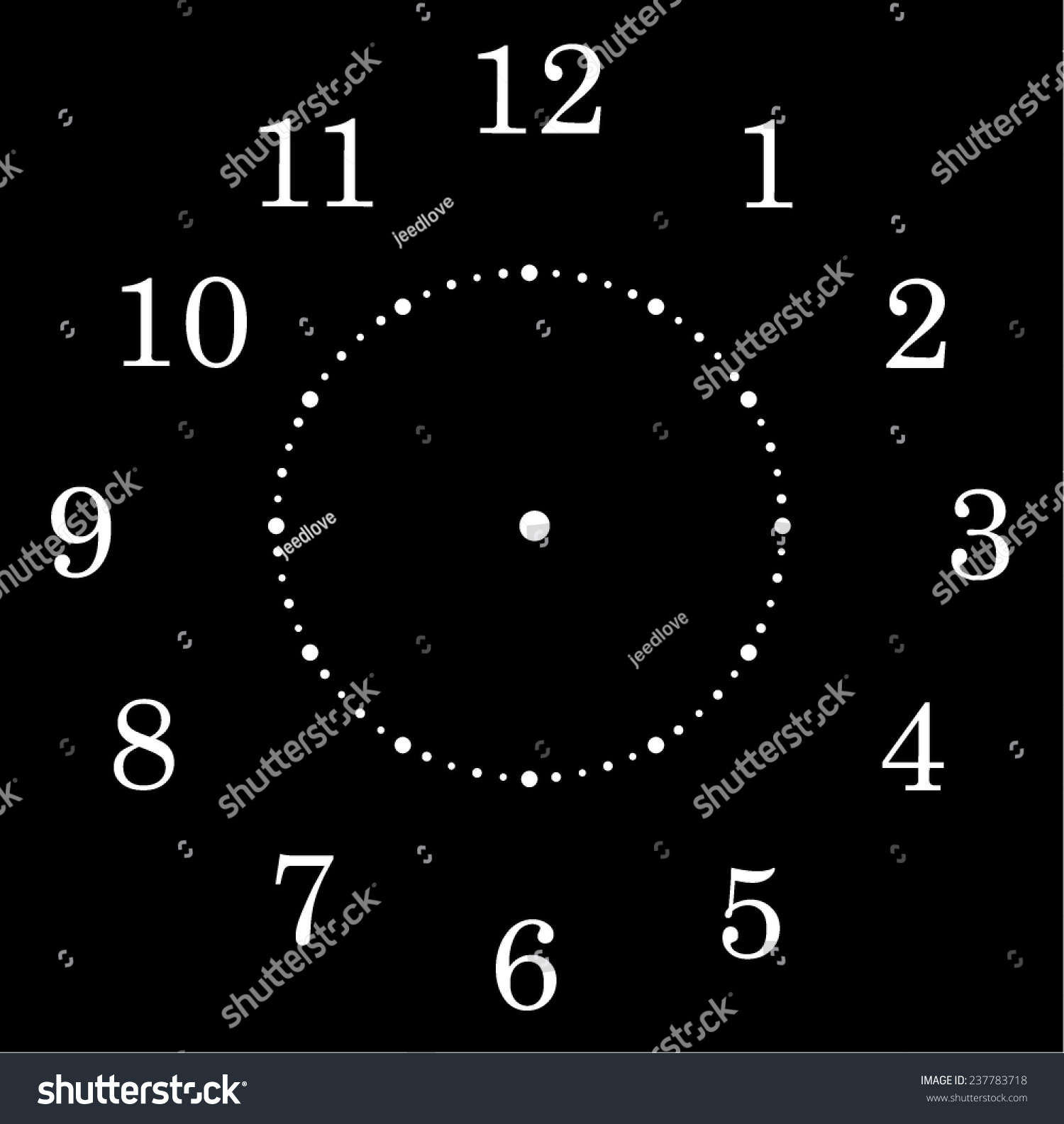 Clock Face Blank On Background Black Stock Vector (Royalty Free ...