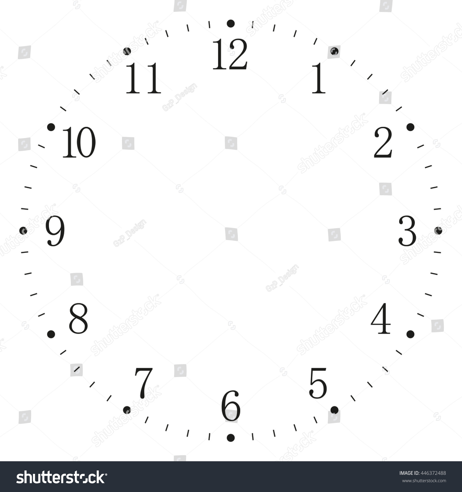 Clock Face Blank On White Background: เวกเตอร์สต็อก (ปลอดค่าลิขสิทธิ์ ...