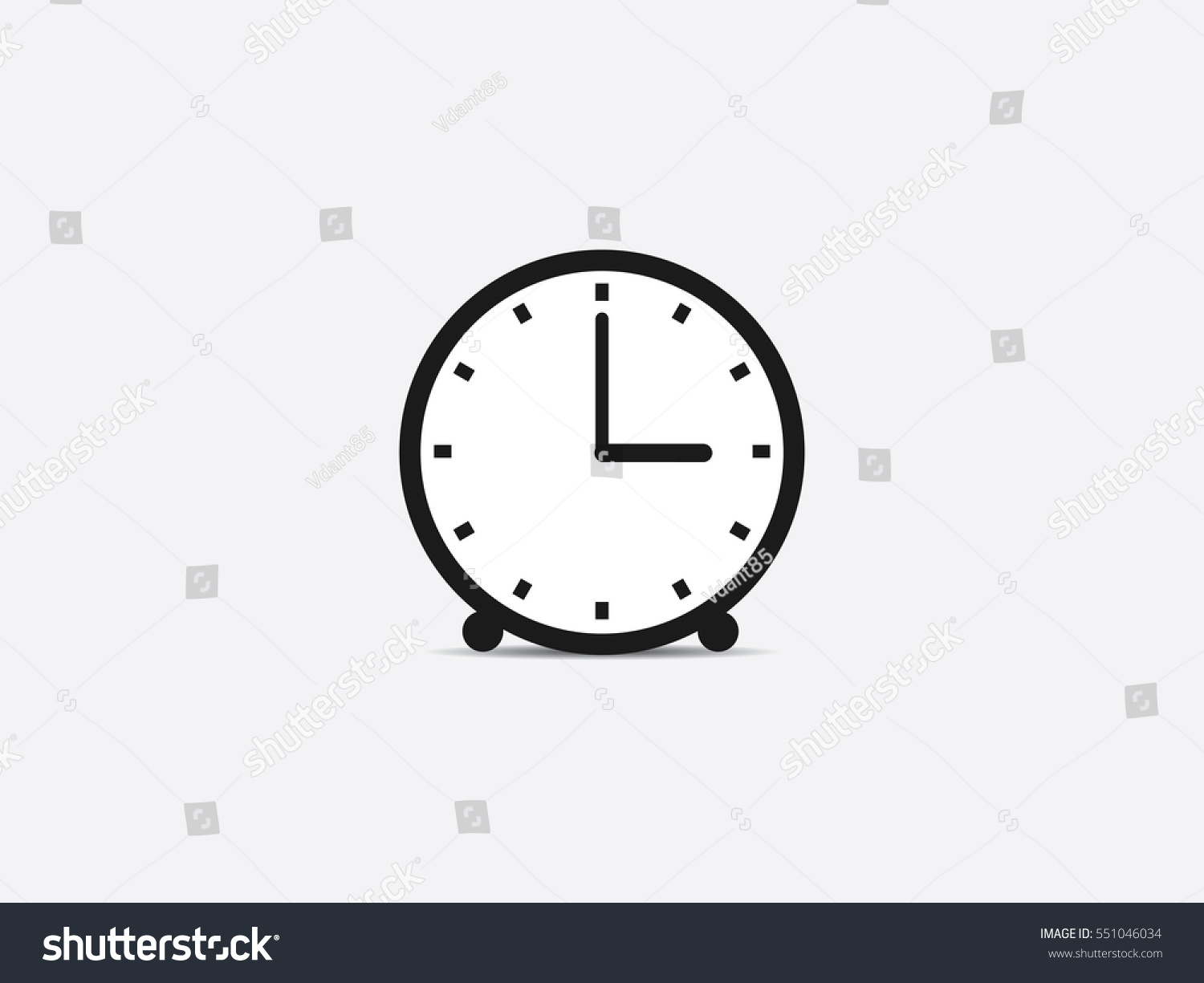 Clock Icon 3 Oclock Vector Illustration: Vector có sẵn (miễn phí bản ...