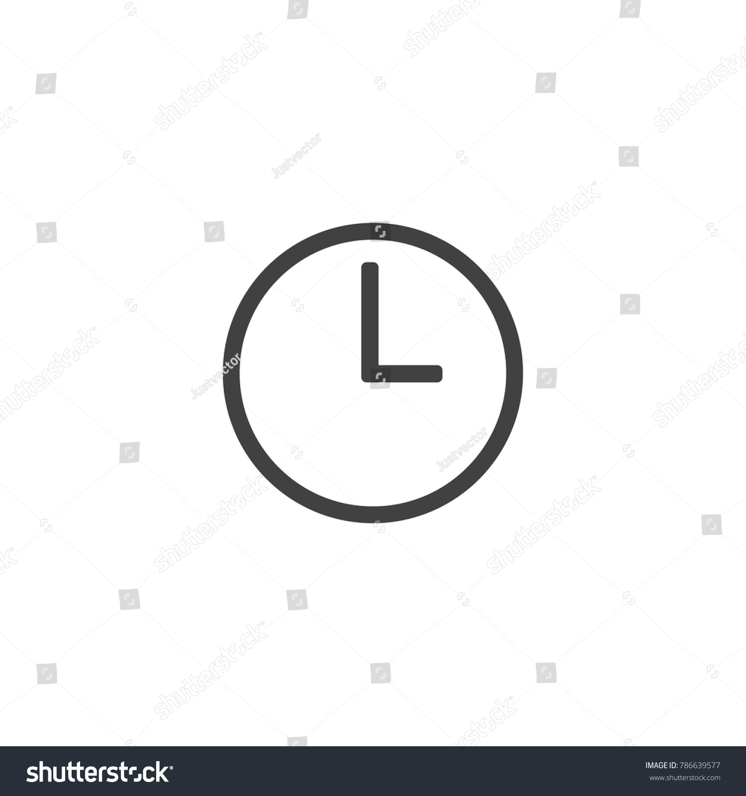 Clock Icon Symbol Date Analog Stock Vector (Royalty Free) 786639577