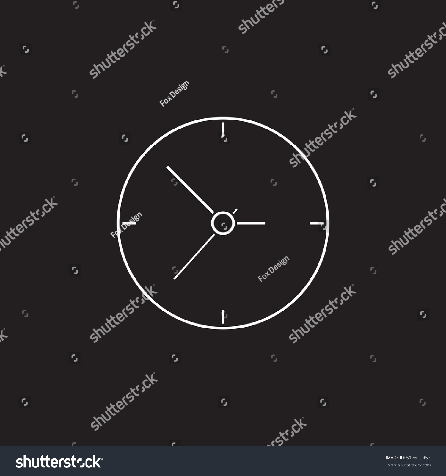 Clock Icon Time Arrow Vector Graphics Stock Vector (Royalty Free ...