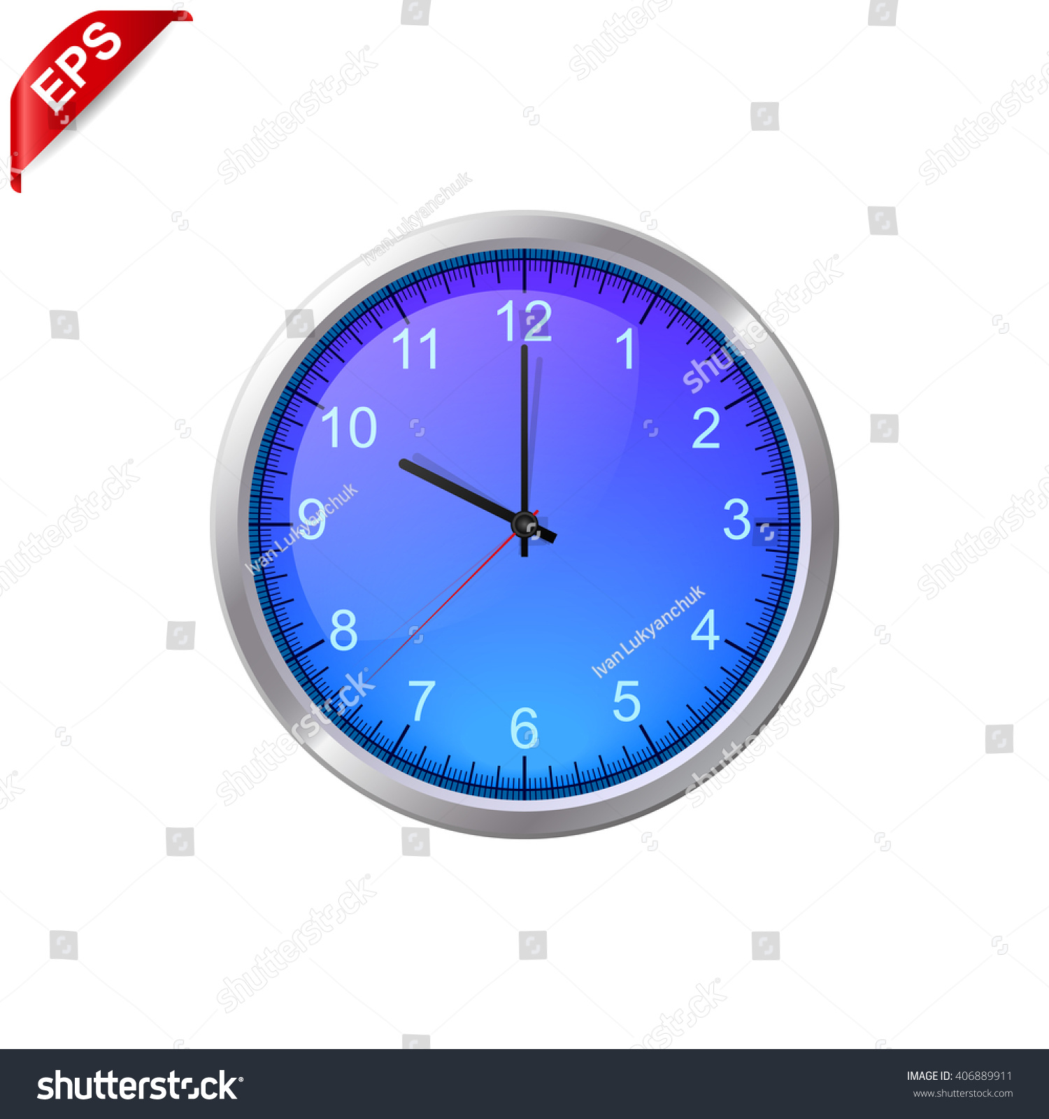 Clock Icon Time Sign Vector Clock Stock Vector (Royalty Free) 406889911 ...