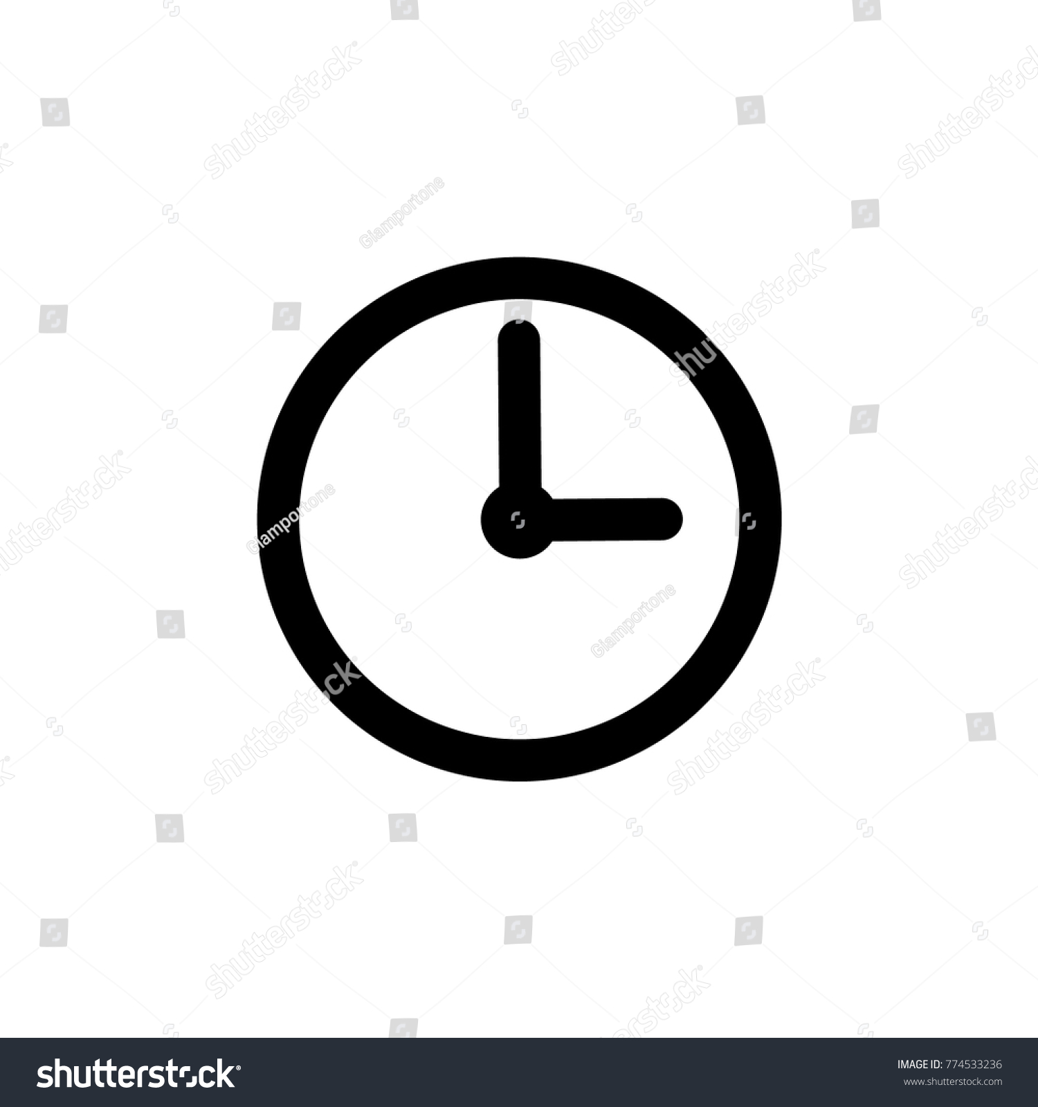 Clock Icon Time Symbol Stock Vector (Royalty Free) 774533236 | Shutterstock
