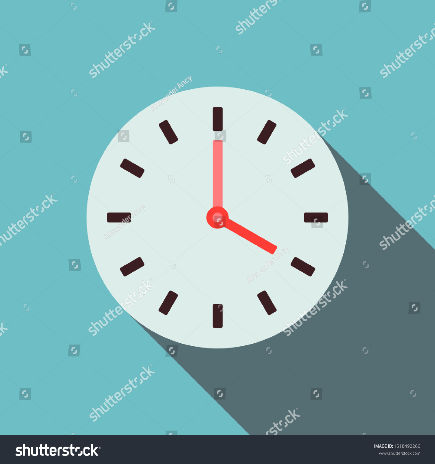 Clock Icon Vector Office Clock Icon Stock Vector (Royalty Free ...