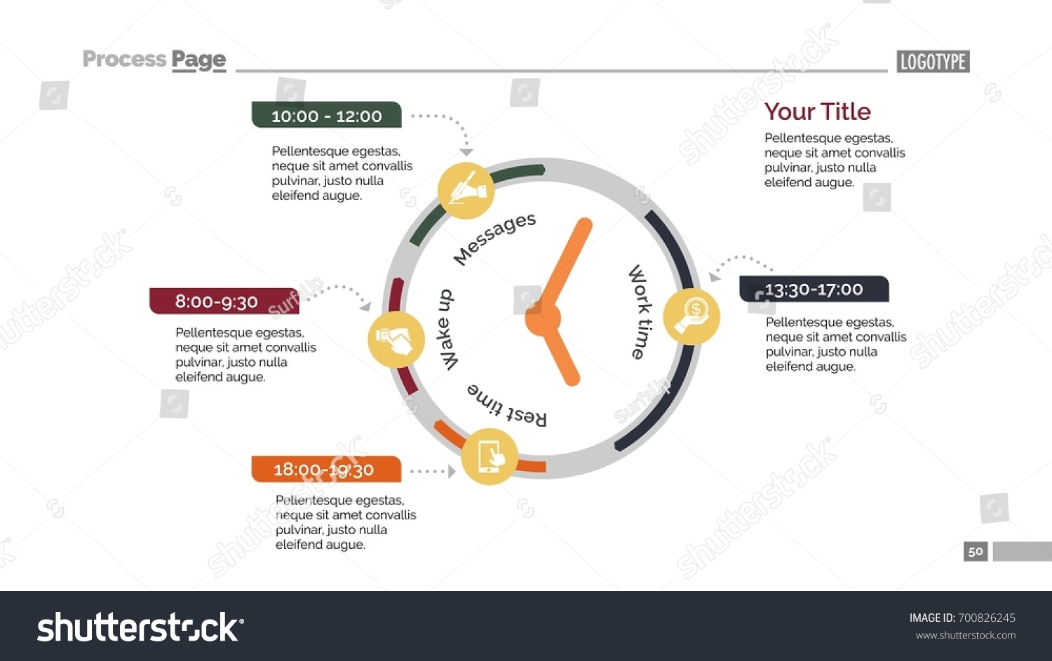 Clock Infographic Diagram Slide Template Stock Vector (Royalty Free ...