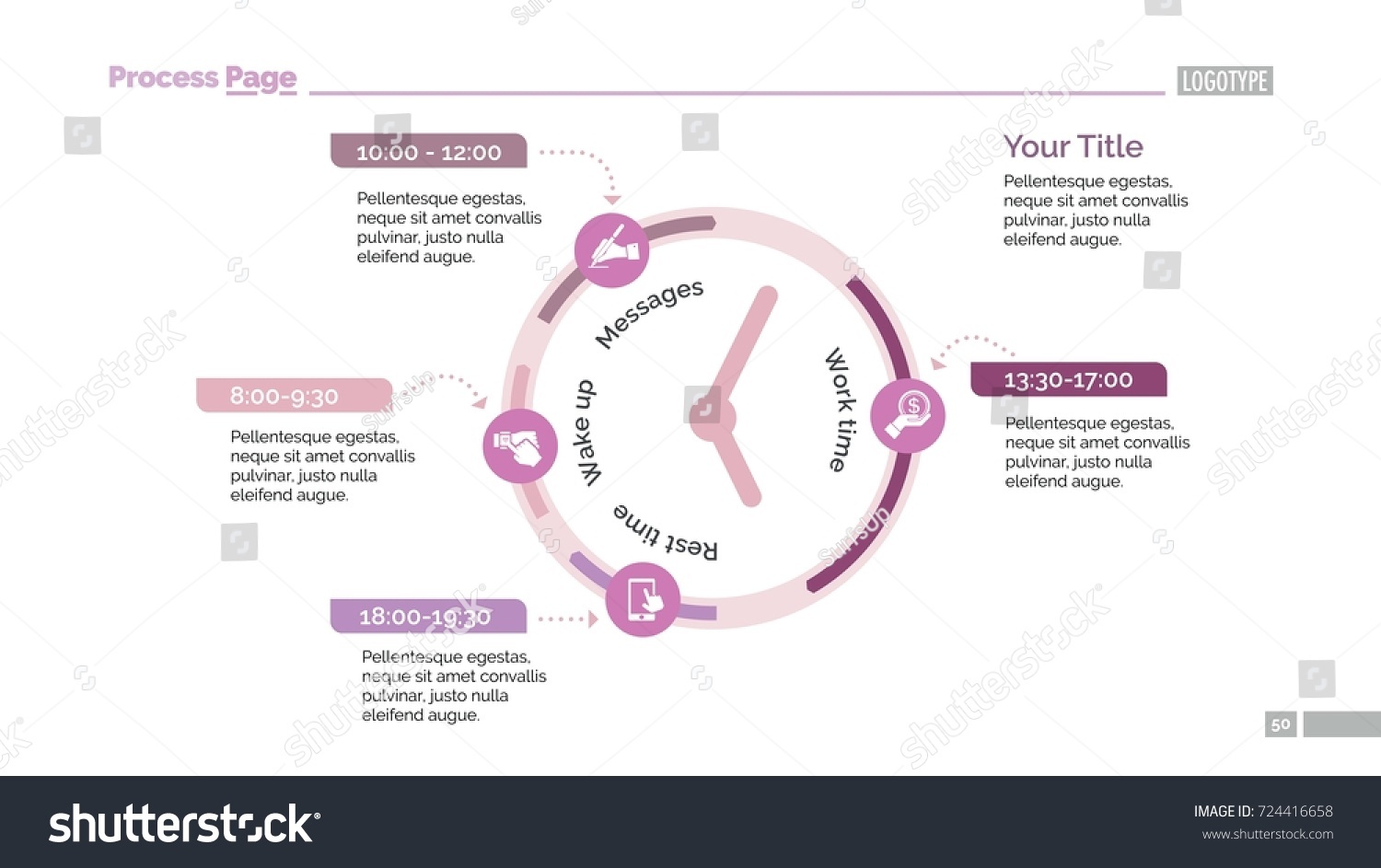 Clock Infographic Diagram Slide Template Stock Vector (Royalty Free ...