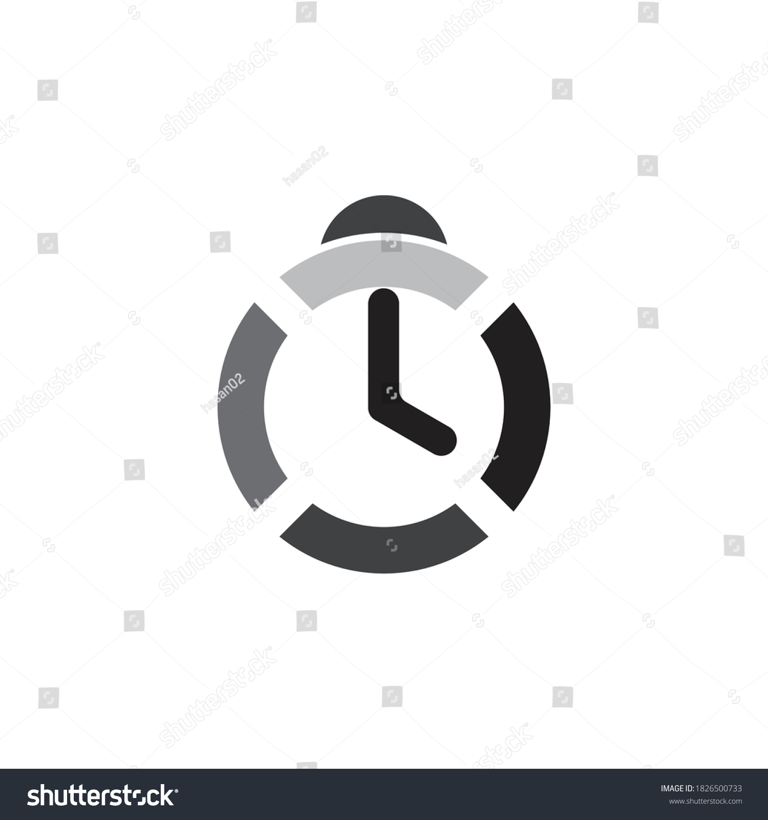 Clock Logo Icon Vector Template Illustration Stock Vector (Royalty Free ...