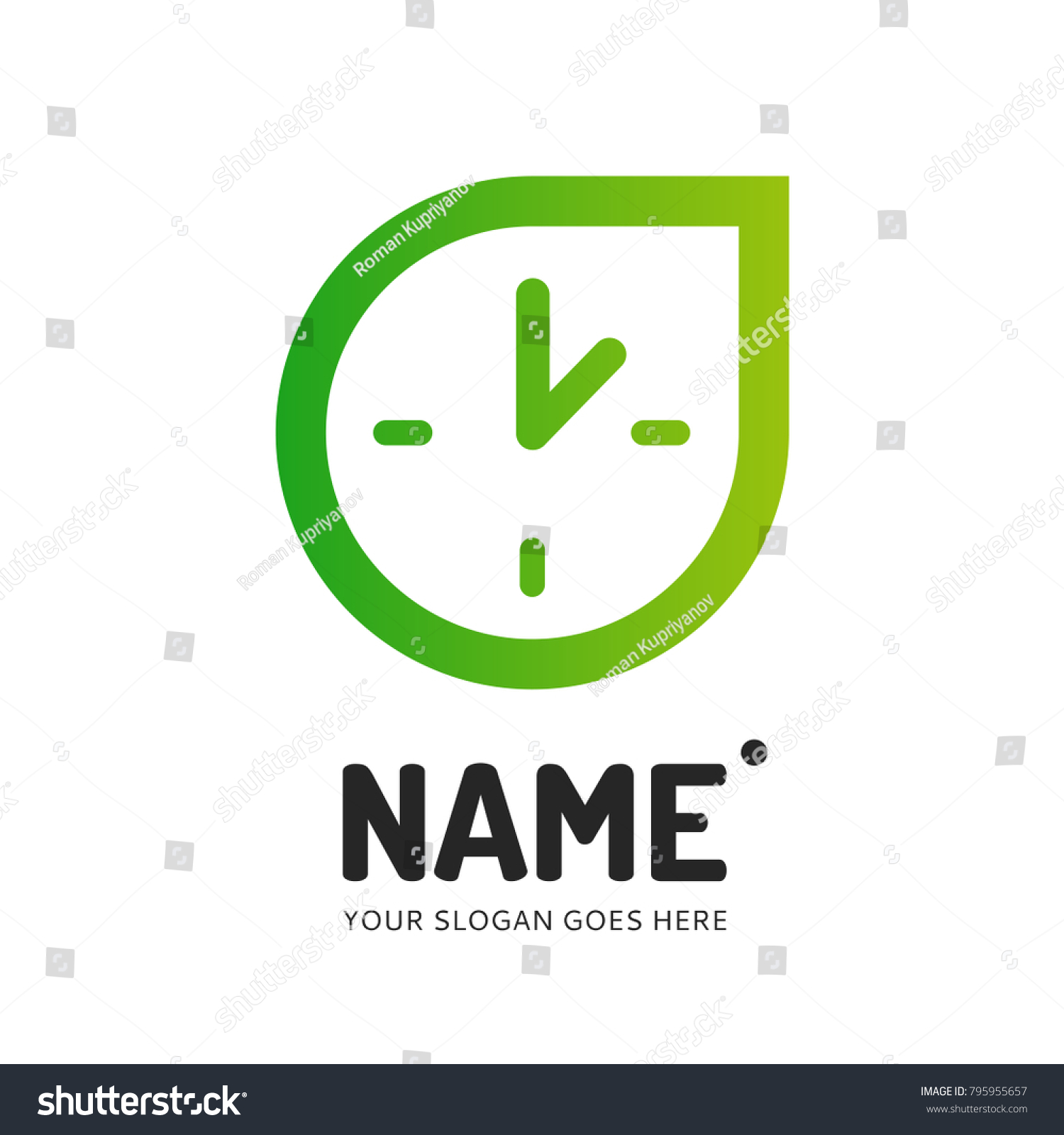 Clock Logotype Vector Logo Design Business Stock Vector (Royalty Free ...