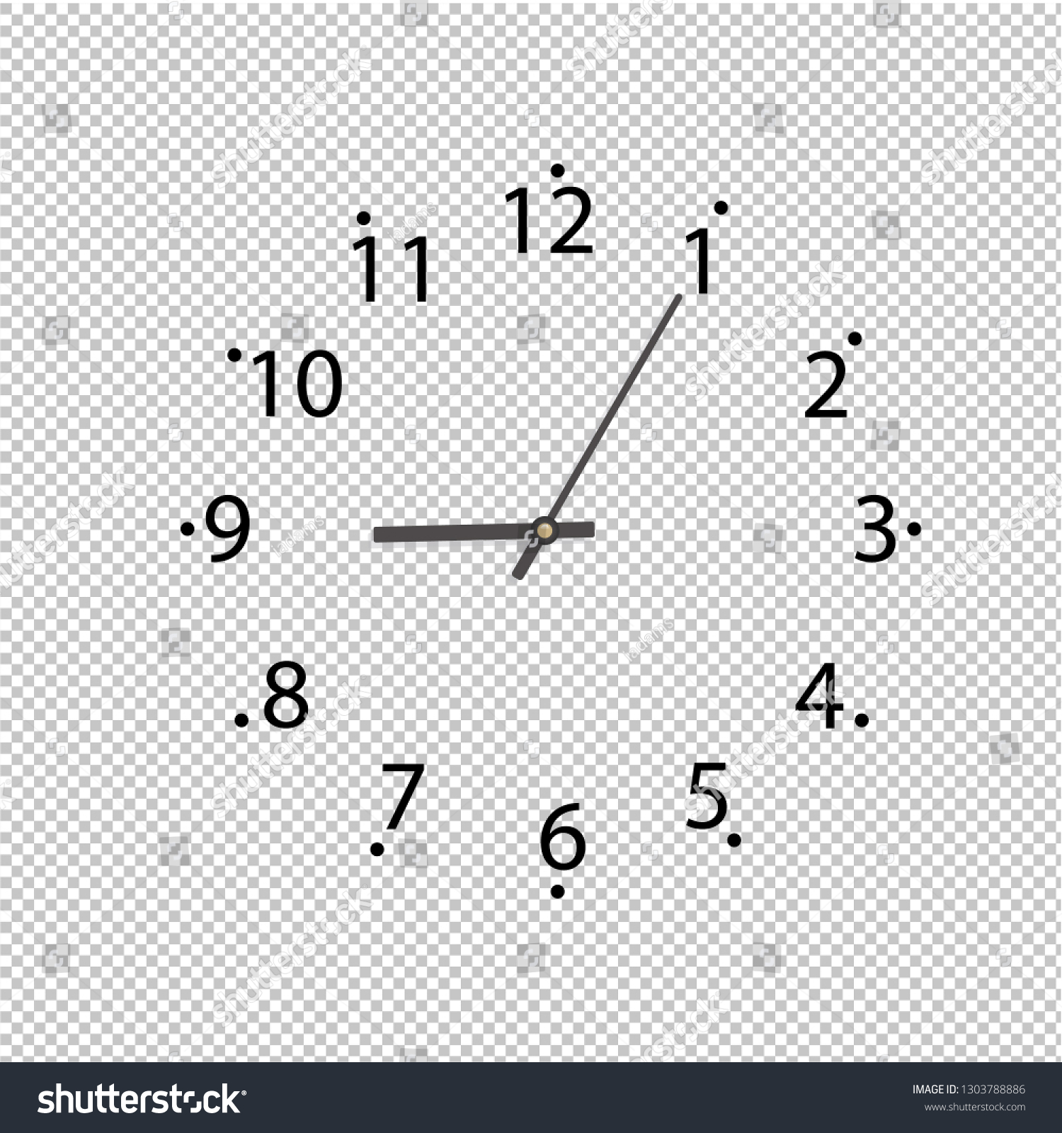 Reloj En Fondo Transparente, Ilustración De: vector de stock (libre de ...