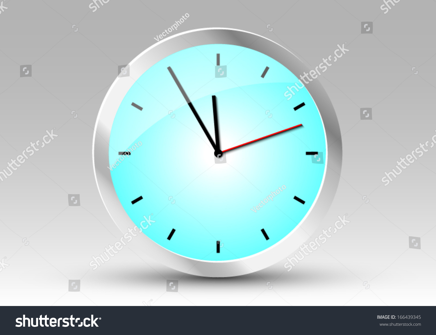 Clock Showing Five Twelve Stock Vector (Royalty Free) 166439345 ...