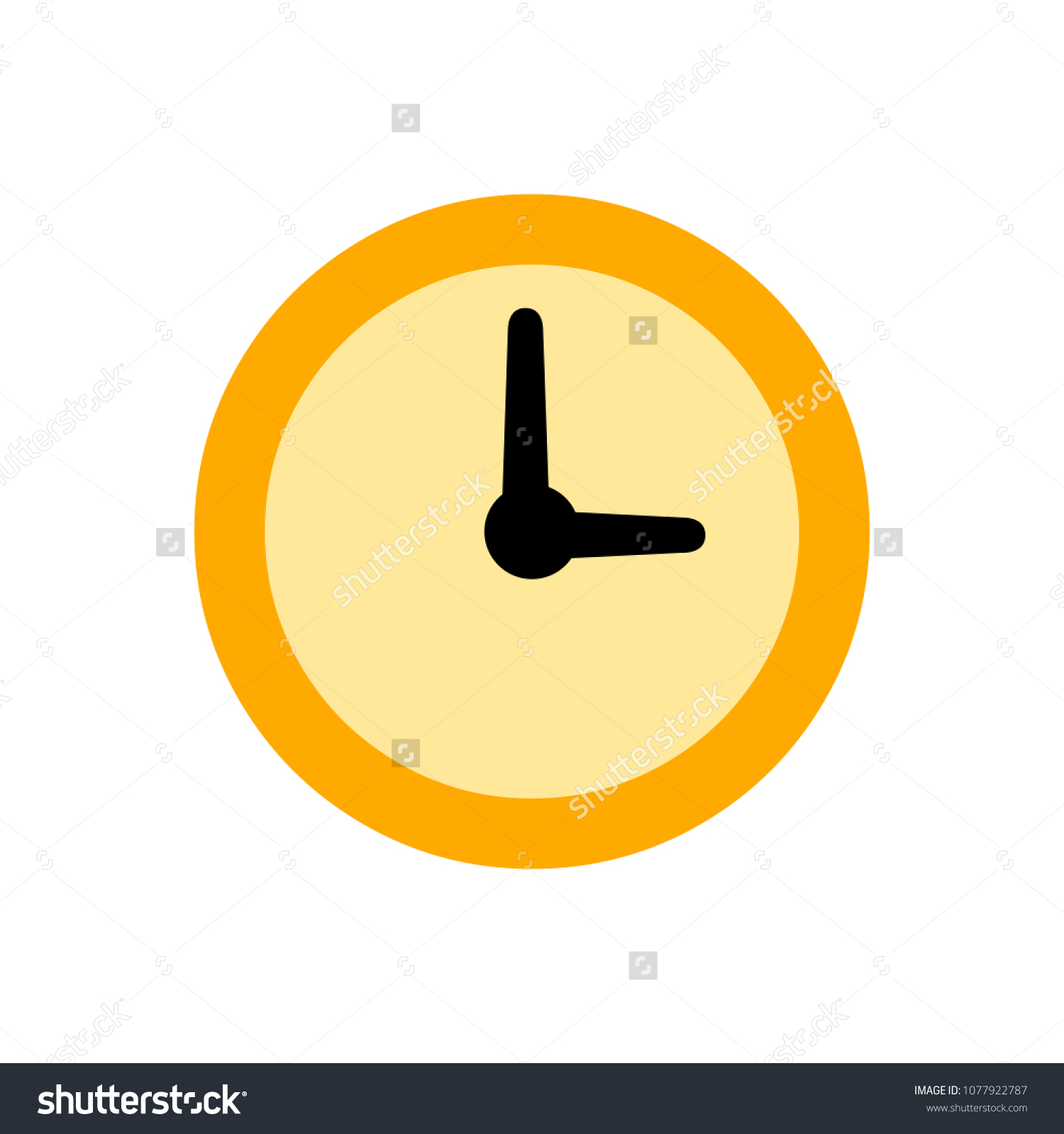 Clock Time Symbol Icon Vector Alarm Stock Vector (Royalty Free ...