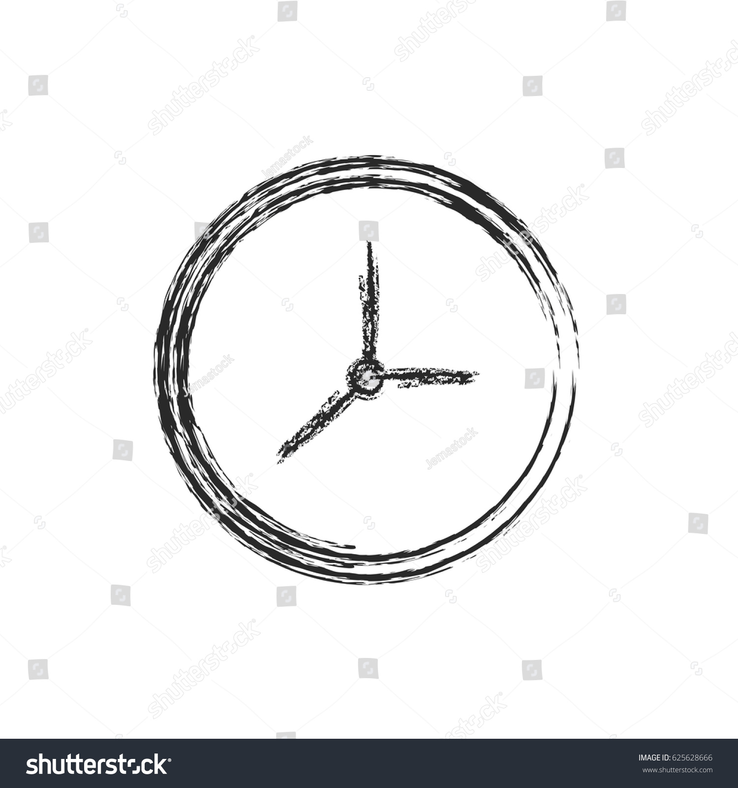 Clock Watch Time Icon Sketch Stock Vector (Royalty Free) 625628666 ...