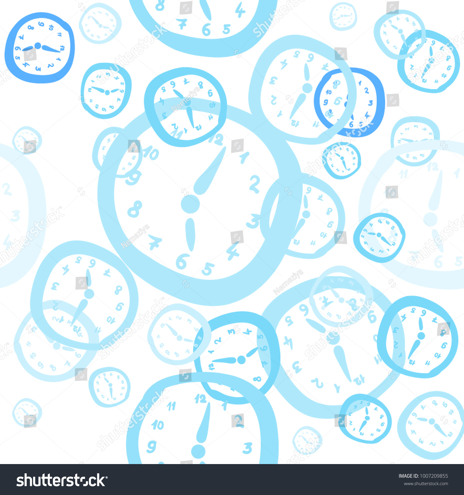 Clocks On White Backgroundseamless Texture Stock Vector (Royalty Free ...
