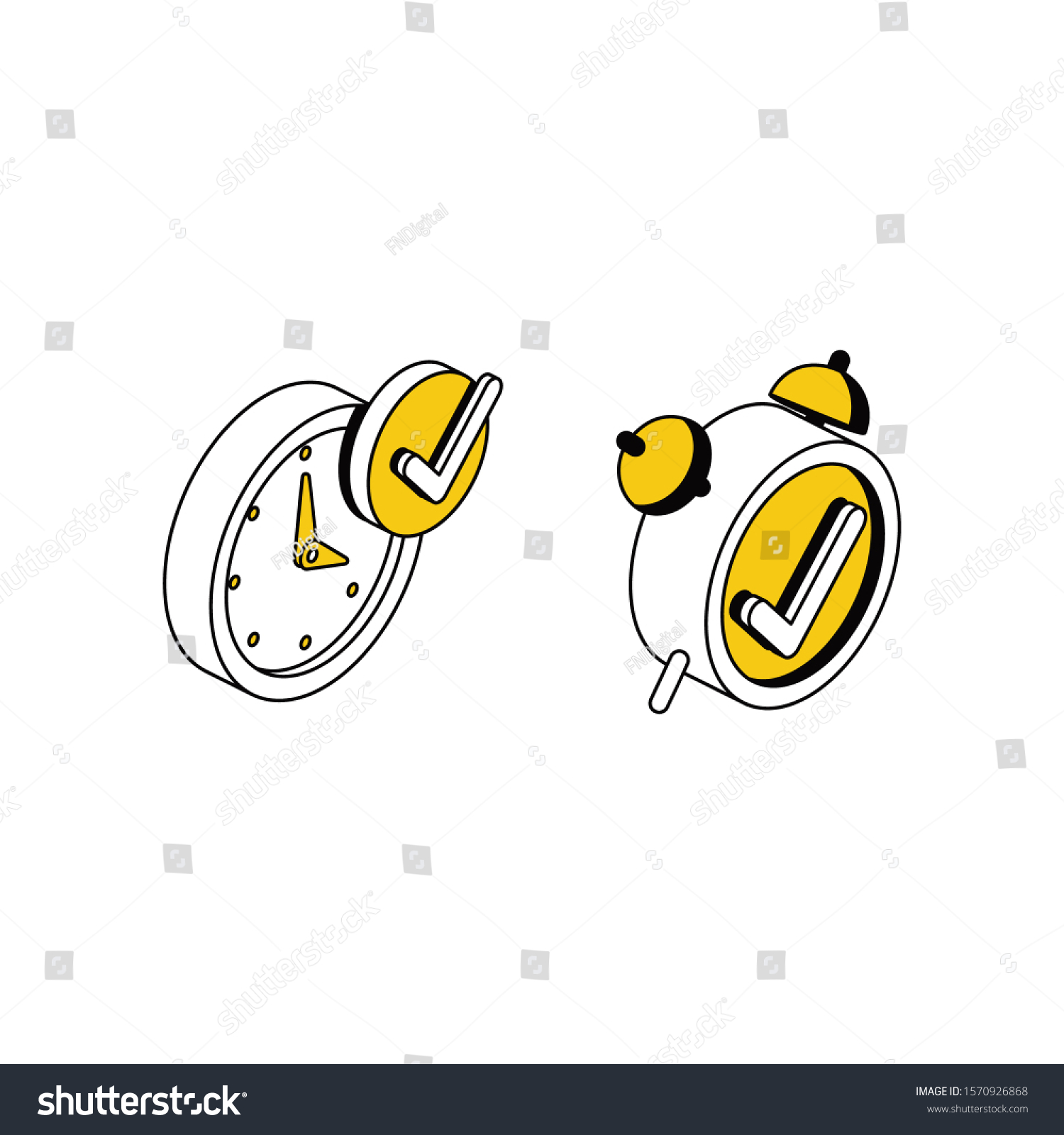 Clocks Time Clock Checkmark Vector 3d Stock Vector (Royalty Free ...