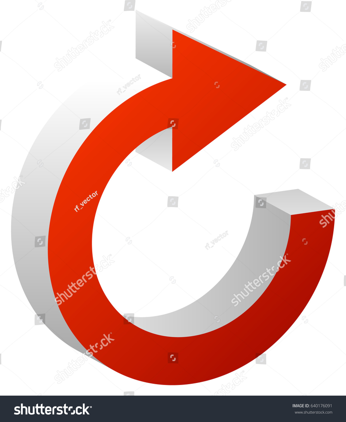 Clockwise Red Arrow Arrow Forward Circular Stock Vector (Royalty Free ...