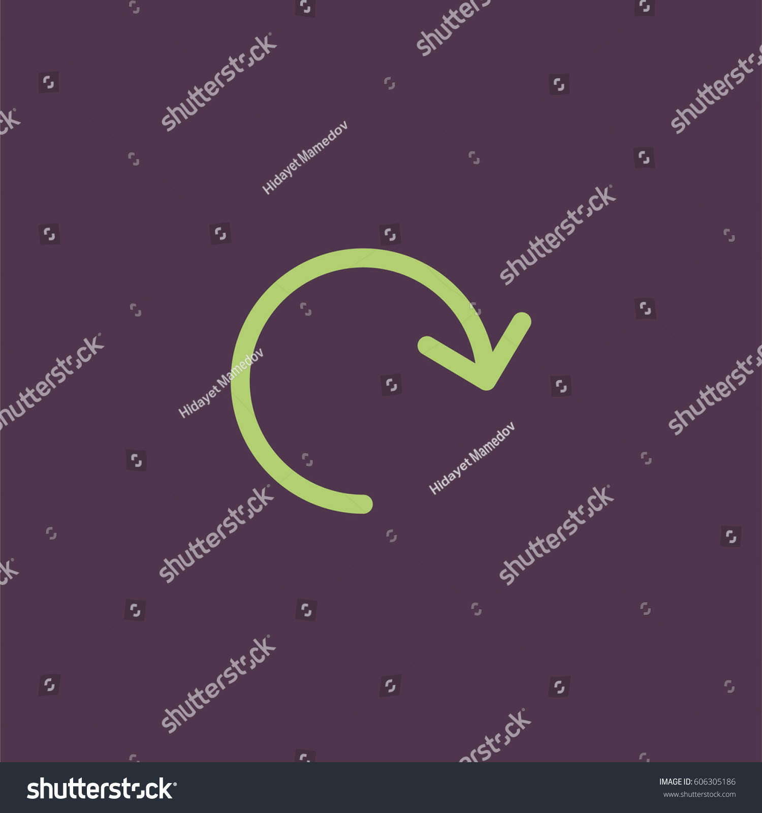 Clockwise Rotating Arrow Icon Counter Vector Stock Vector (Royalty Free ...