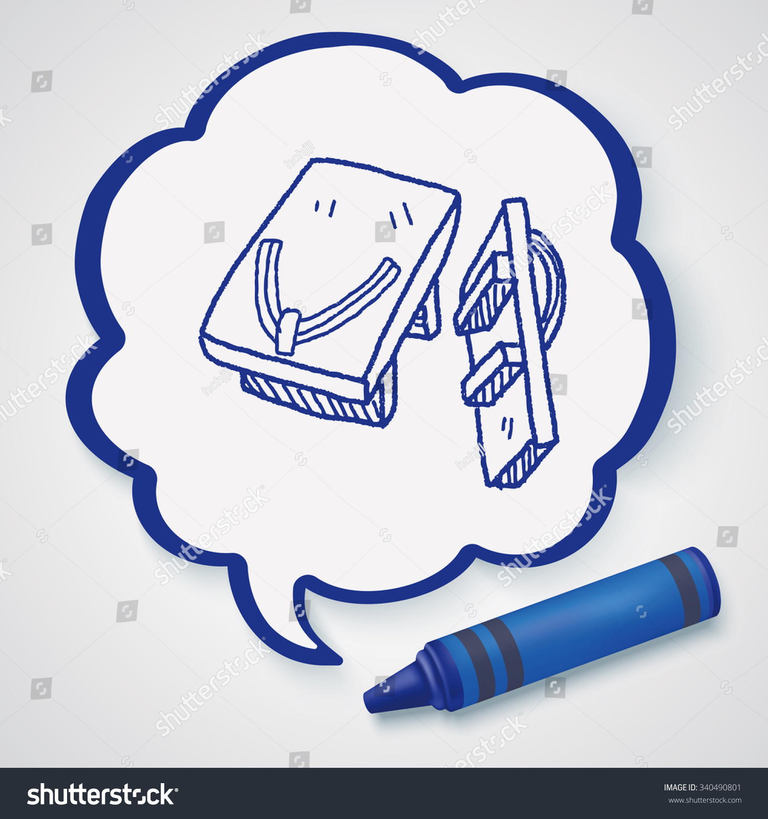 Clogs Shoe Doodle Stock Vector (Royalty Free) 340490801 | Shutterstock