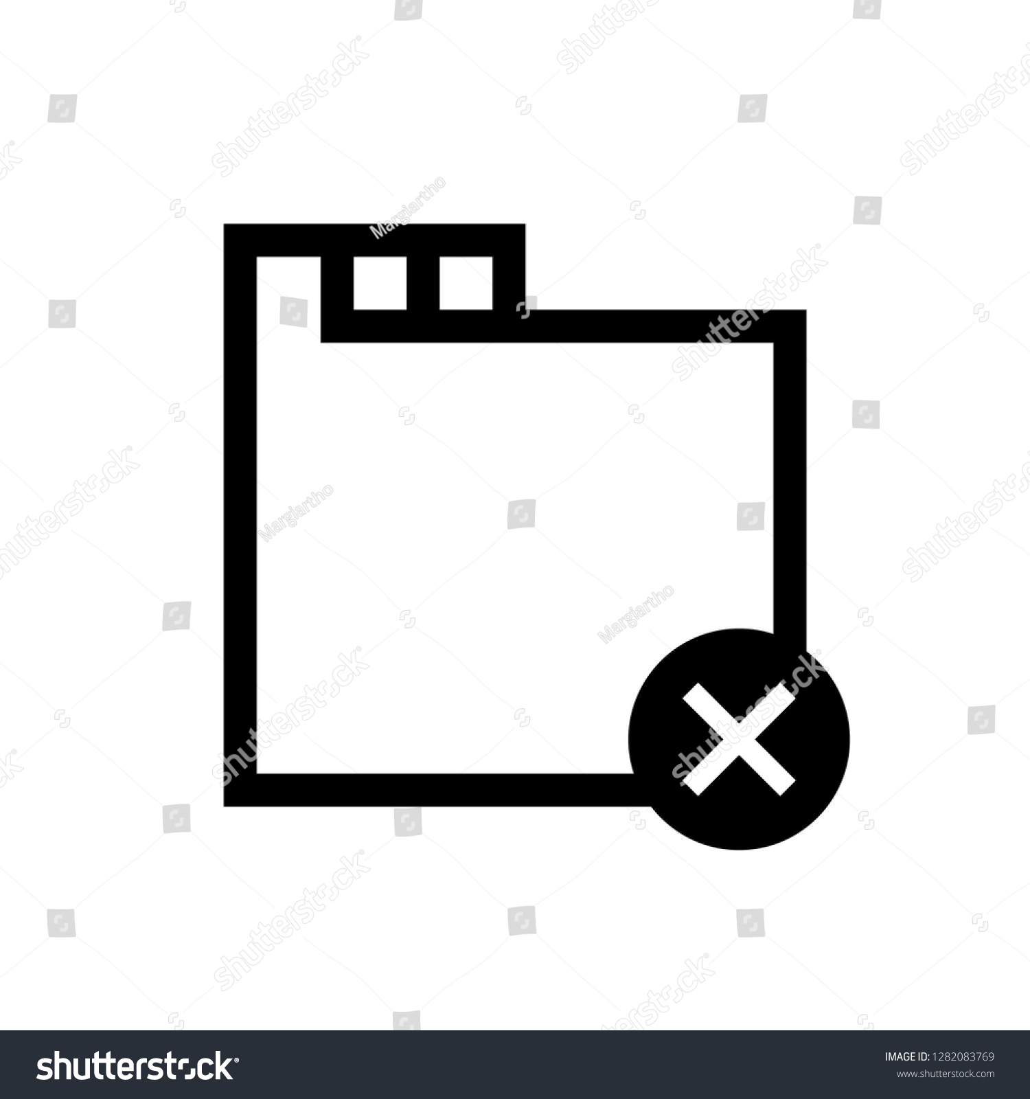 Close All Tabs Outline Icon Vector Stock Vector (Royalty Free) 1282083769
