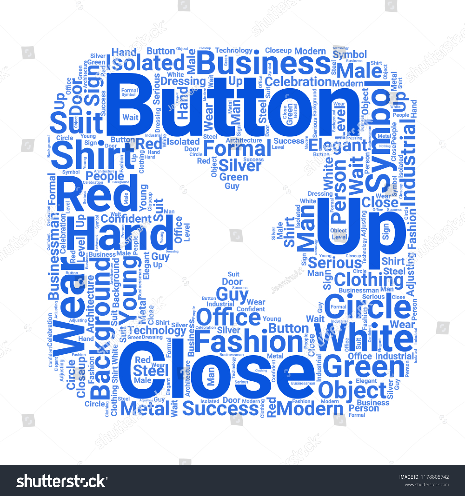 Close Button Word Cloud Vector Design Stock Vector (Royalty Free ...