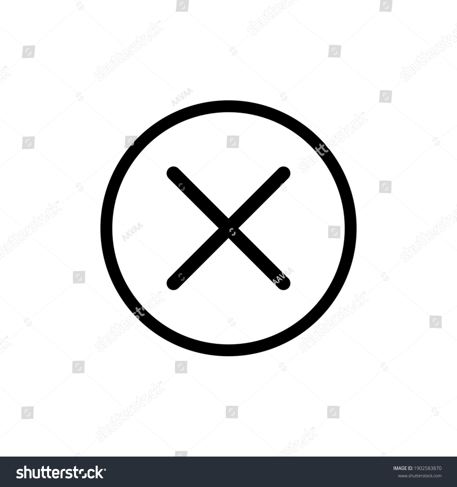 Close Vector Icon Delete Icon Vector Stock Vector (Royalty Free) 1902583870
