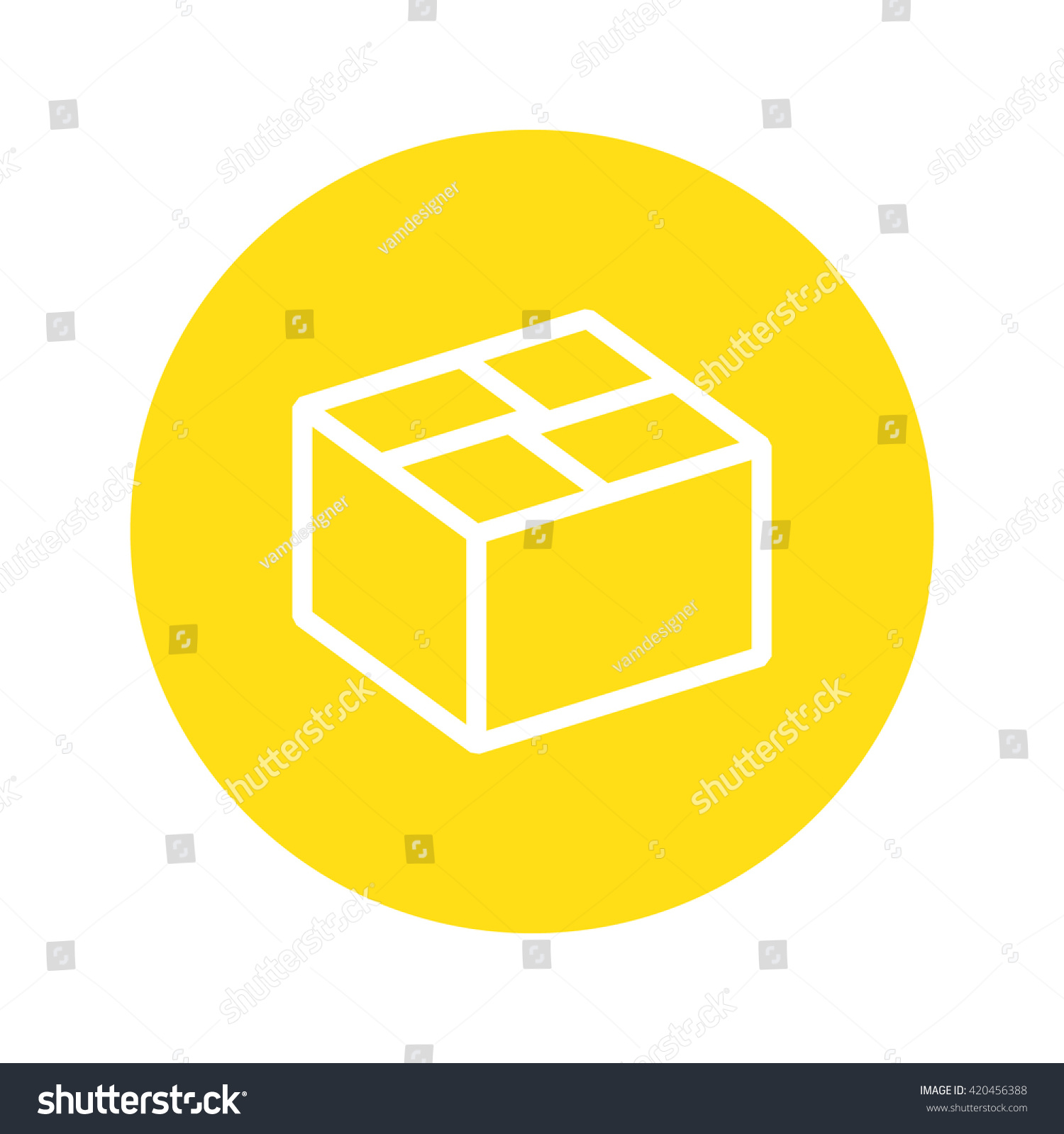 Closed Box Icon Stock Vector (Royalty Free) 420456388
