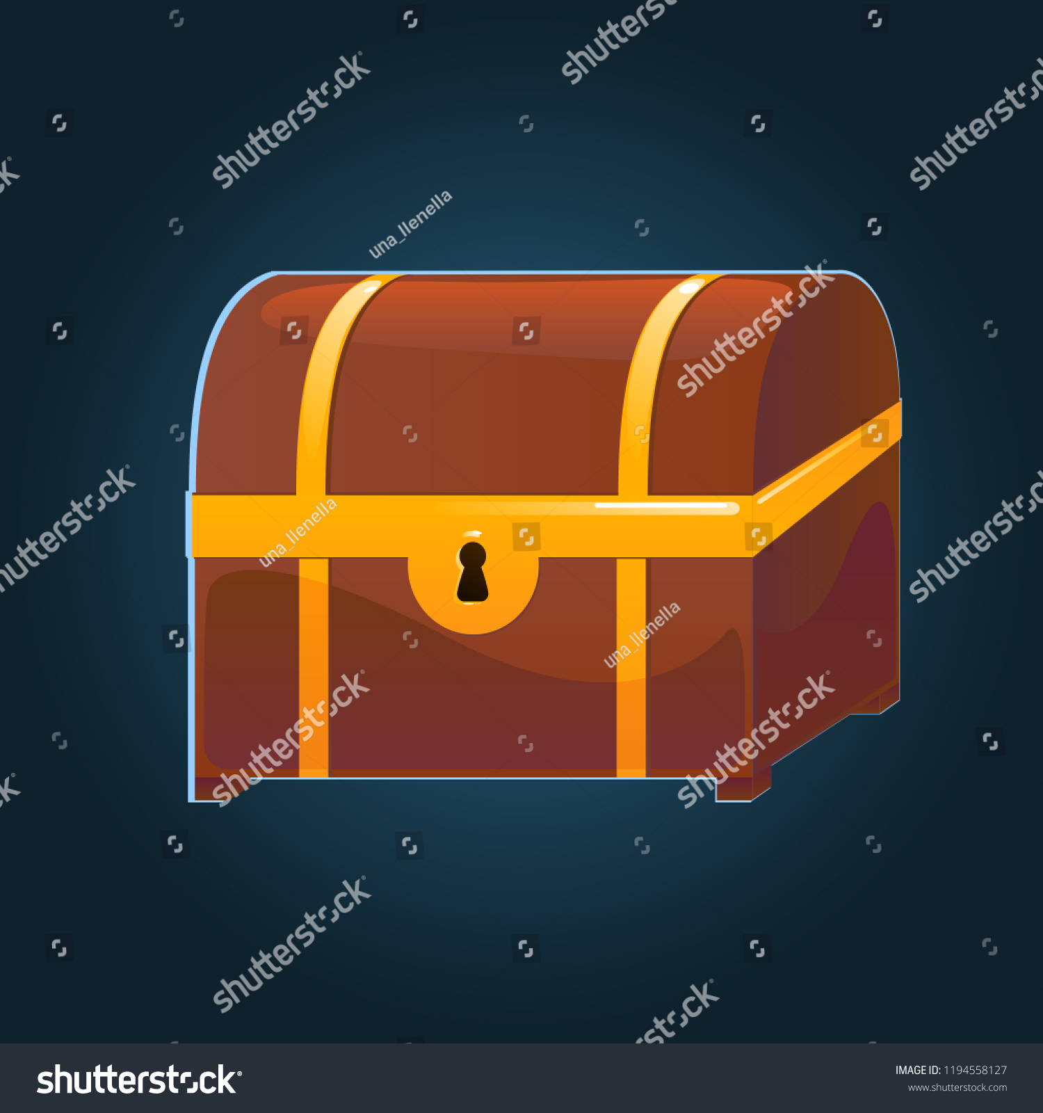 Closed Chest Vector Illustration Mobile Games Stock Vector (Royalty ...